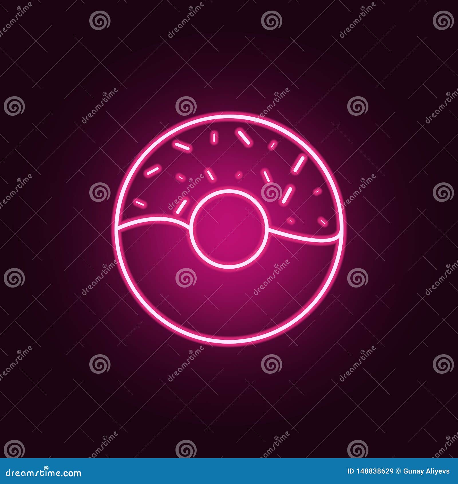 Pisces Zodiac Symbol Neon Icon. Elements of Web Set Stock Illustration ...