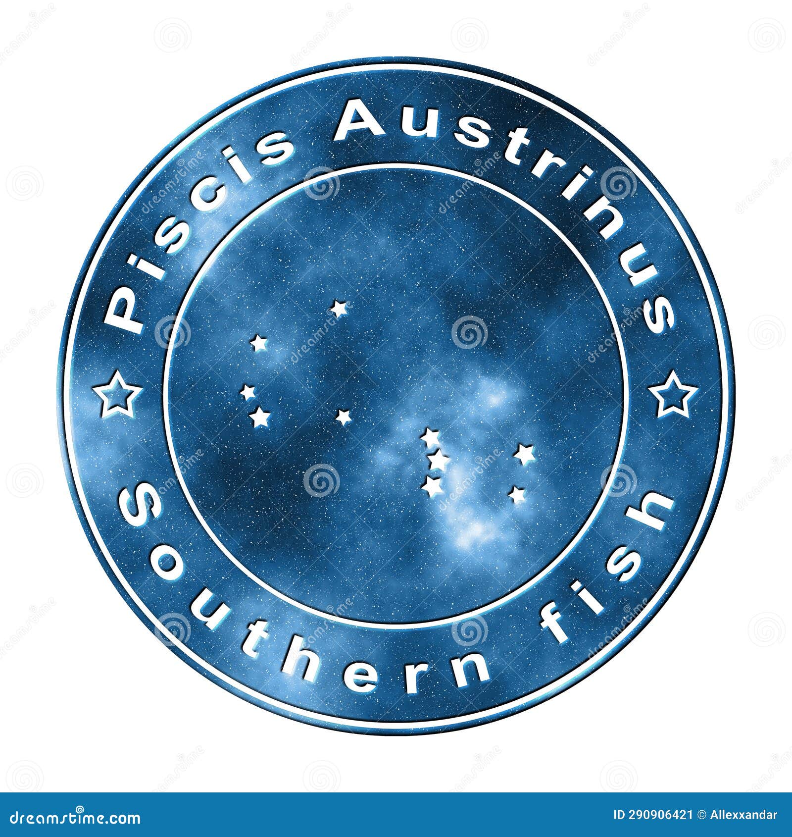Piscis Austrinus Star Constellation, Southern Fish Constellation Stock ...