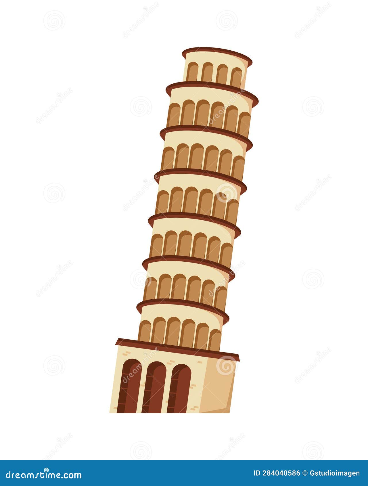 Pissa Tower Icon Vector Illustration | CartoonDealer.com #137353280
