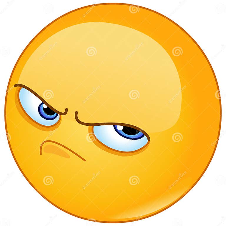 Off emoticon stock vector. Illustration of head, aggression - 106946241