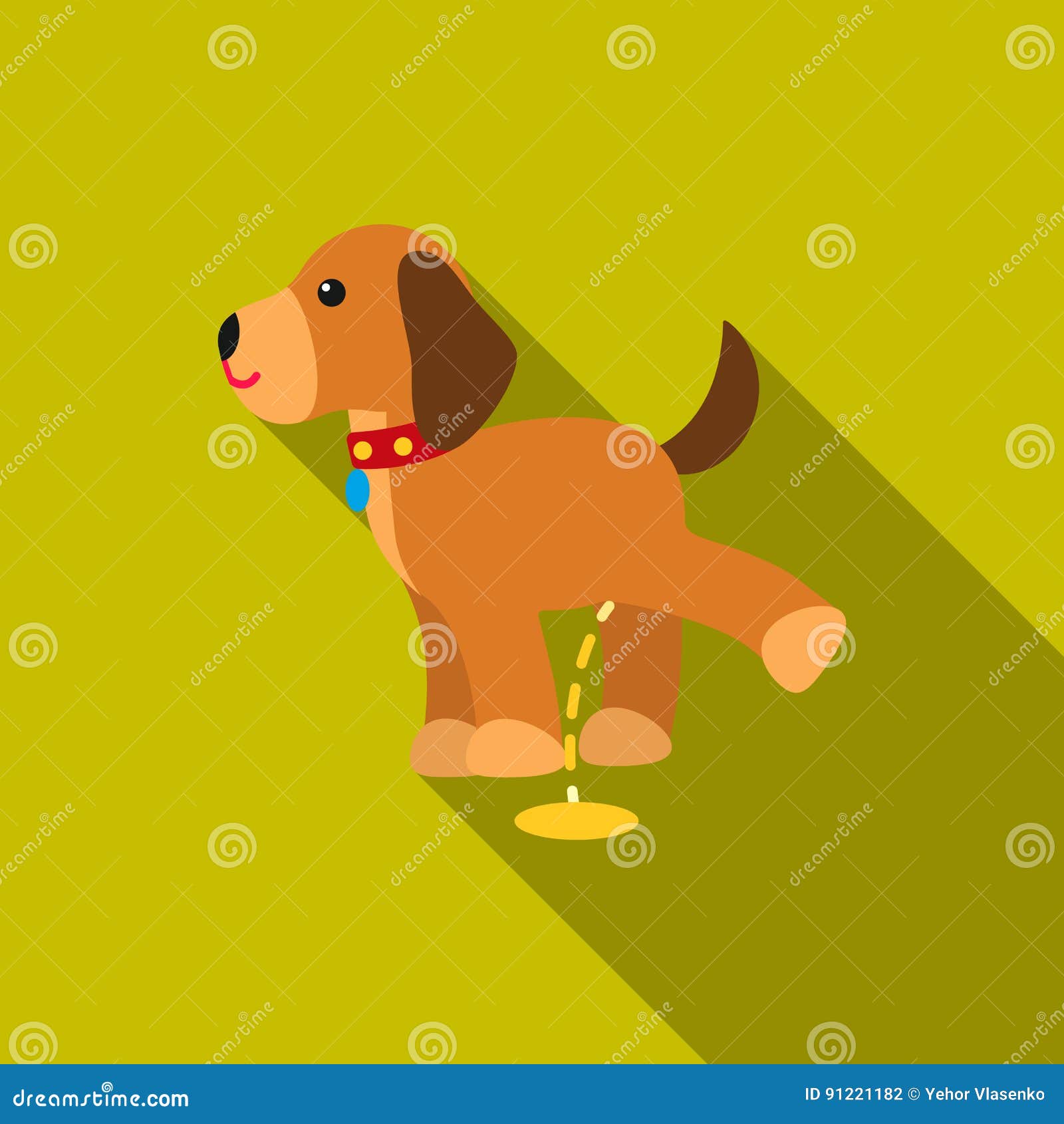 Dog Vector Icon in Flat Style for Web Stock Vector - Illustration of ...