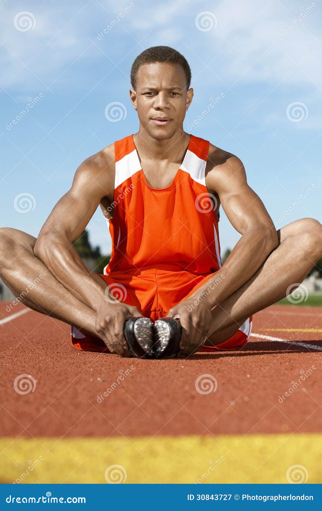 Pista De Warming Up on Del Atleta Imagen de archivo - Imagen de ...