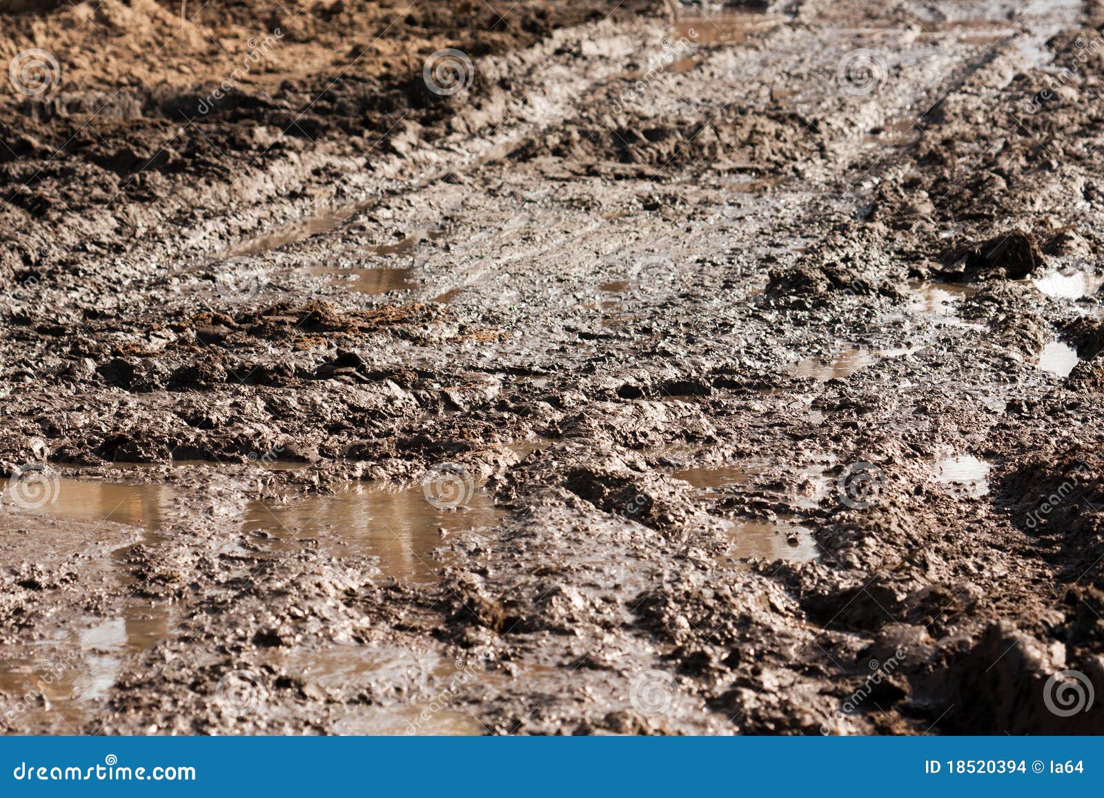 Pista Della Strada Del Fango Fotografia Stock - Immagine di ghiaia ...