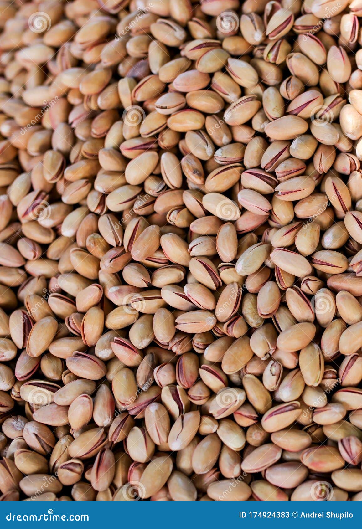 Pistachio Nuts on the Counter in the Market Stock Image - Image of ...