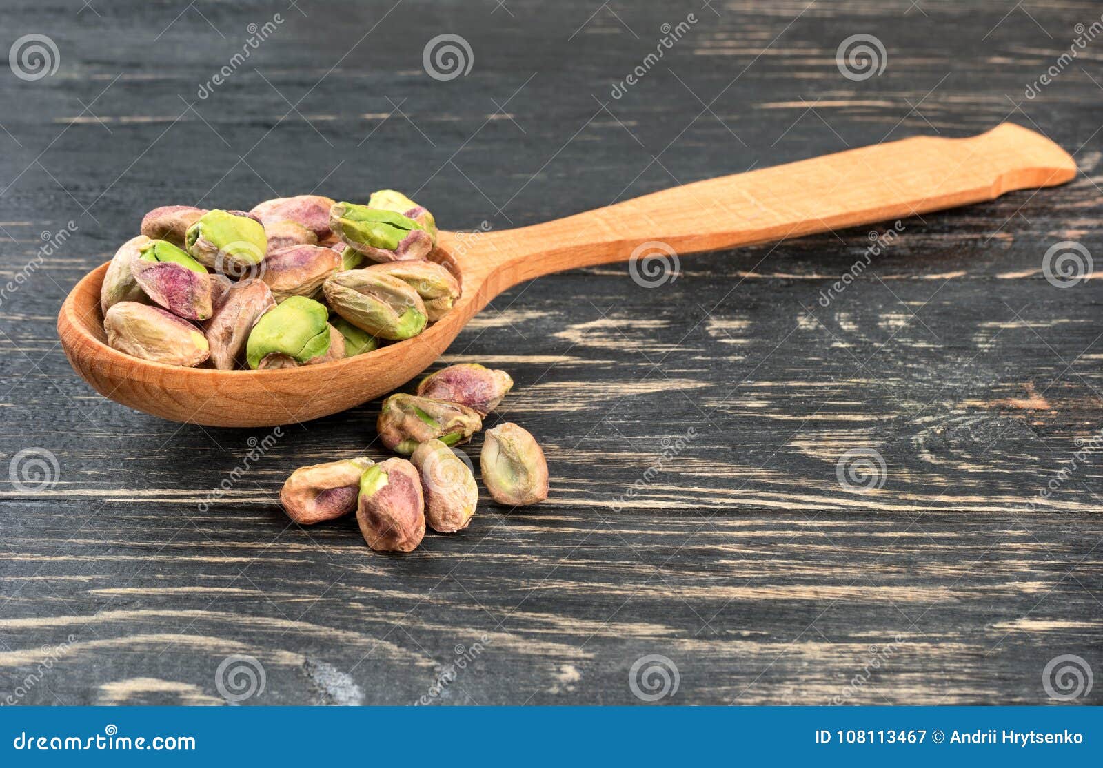 Pistachio Nuts without Shell in Spoon Stock Image - Image of seed ...