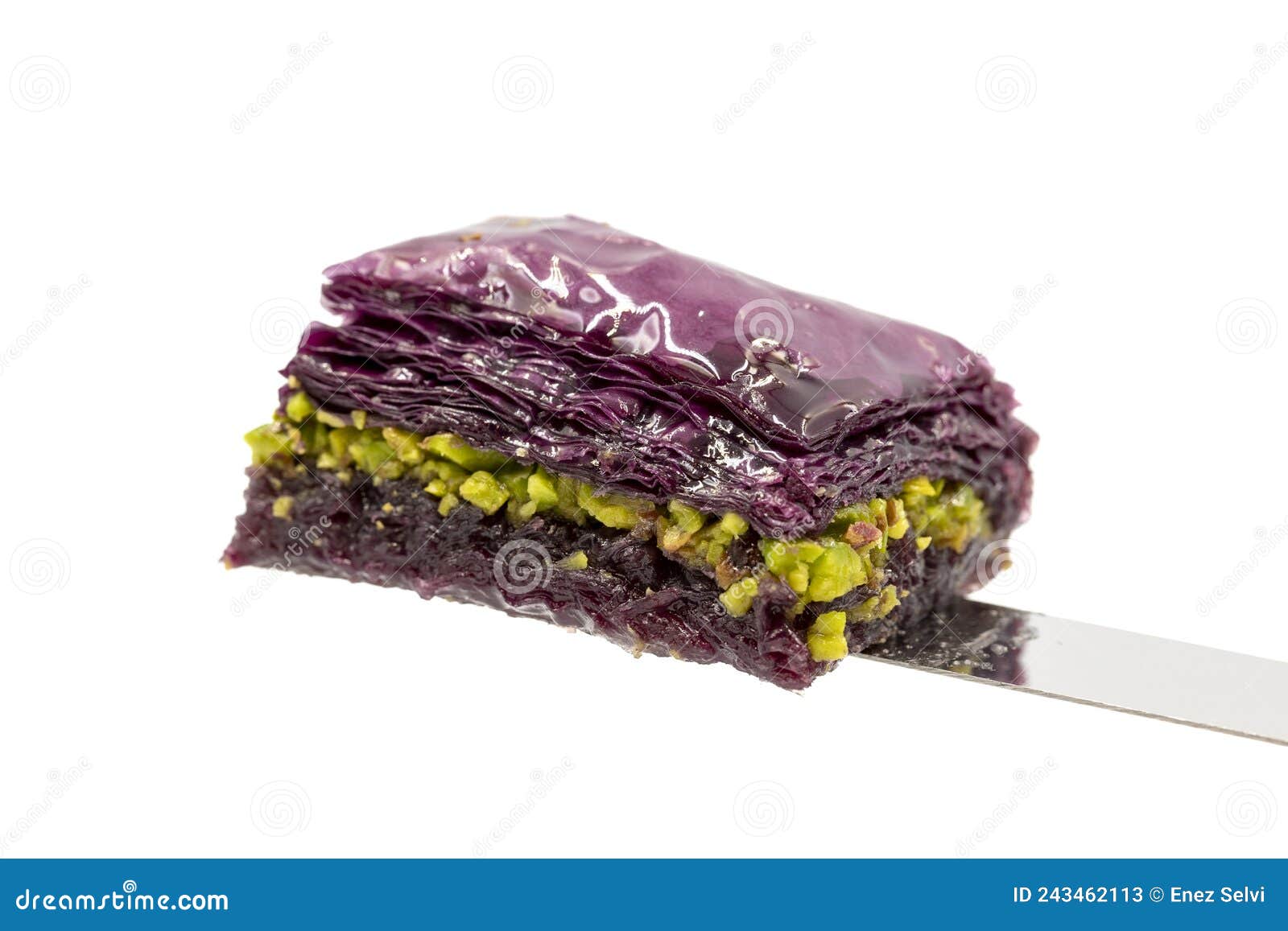 Pistachio Purple Baklava Violet Baklava Close Up Stock Image Image Of Local Delight 243462113