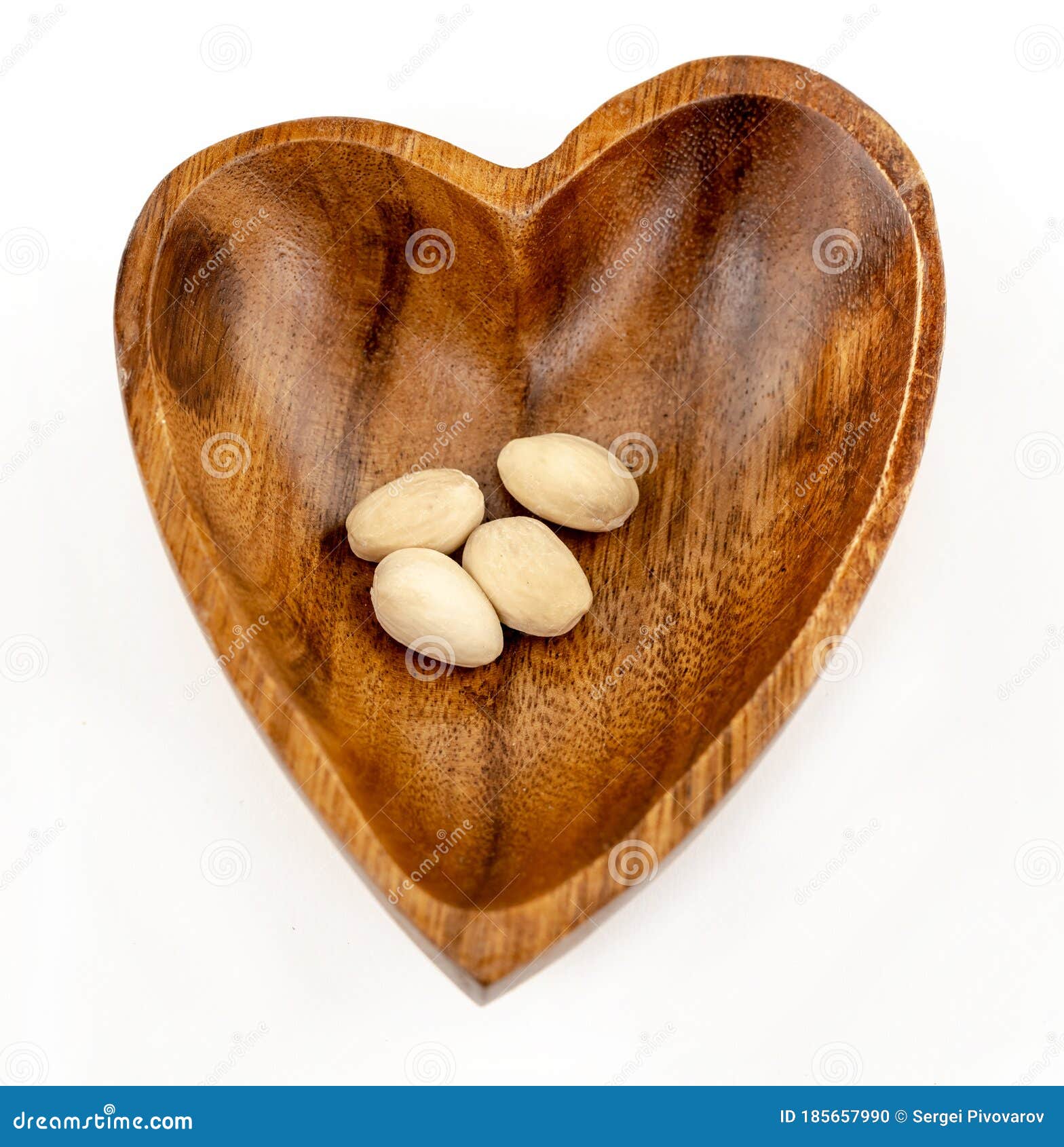 Pistachio in Shell Grain Complex Closed in a Wooden Plate in the Shape ...