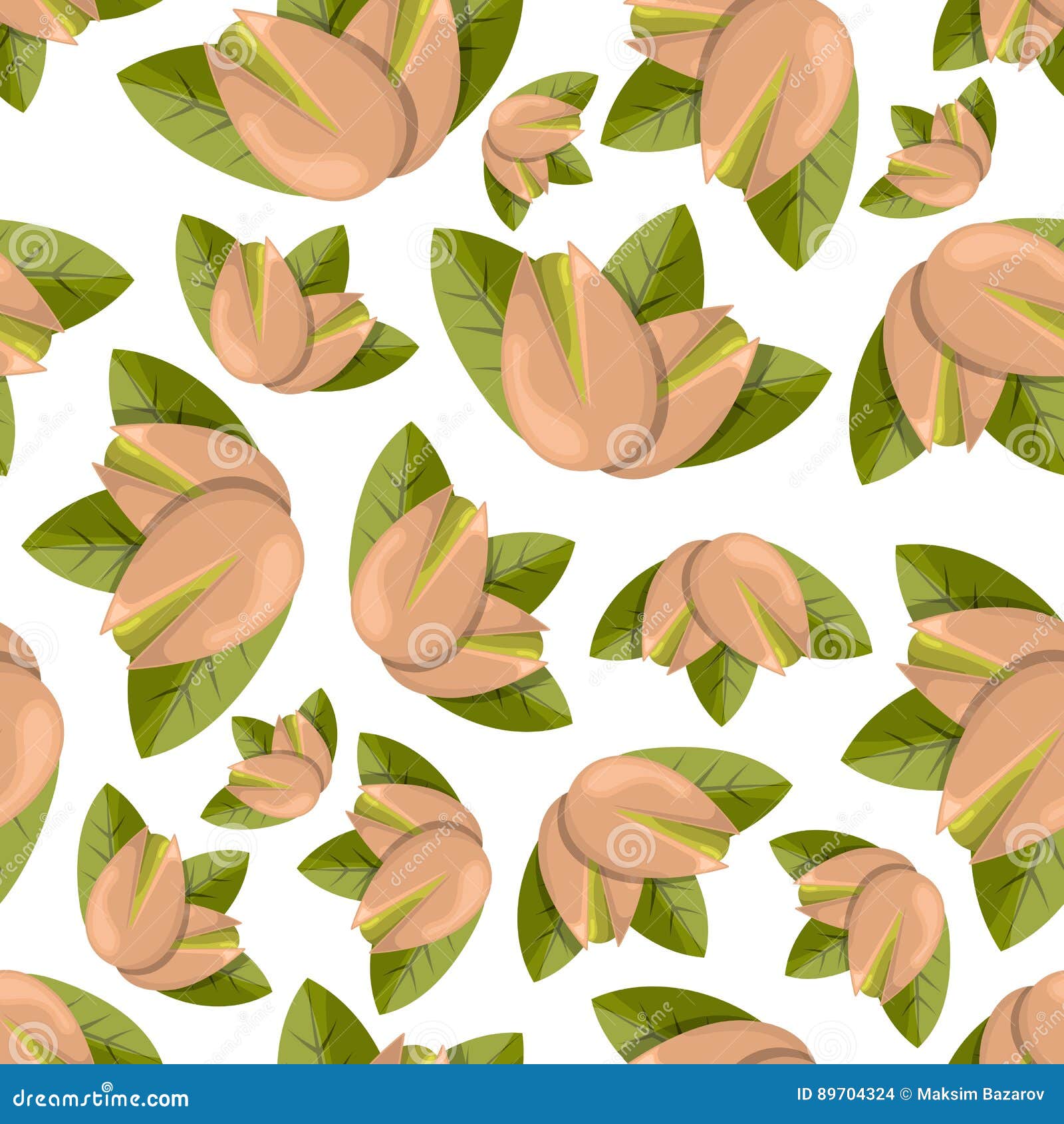Pistachios Seamless Pattern Stock Vector - Illustration of design ...