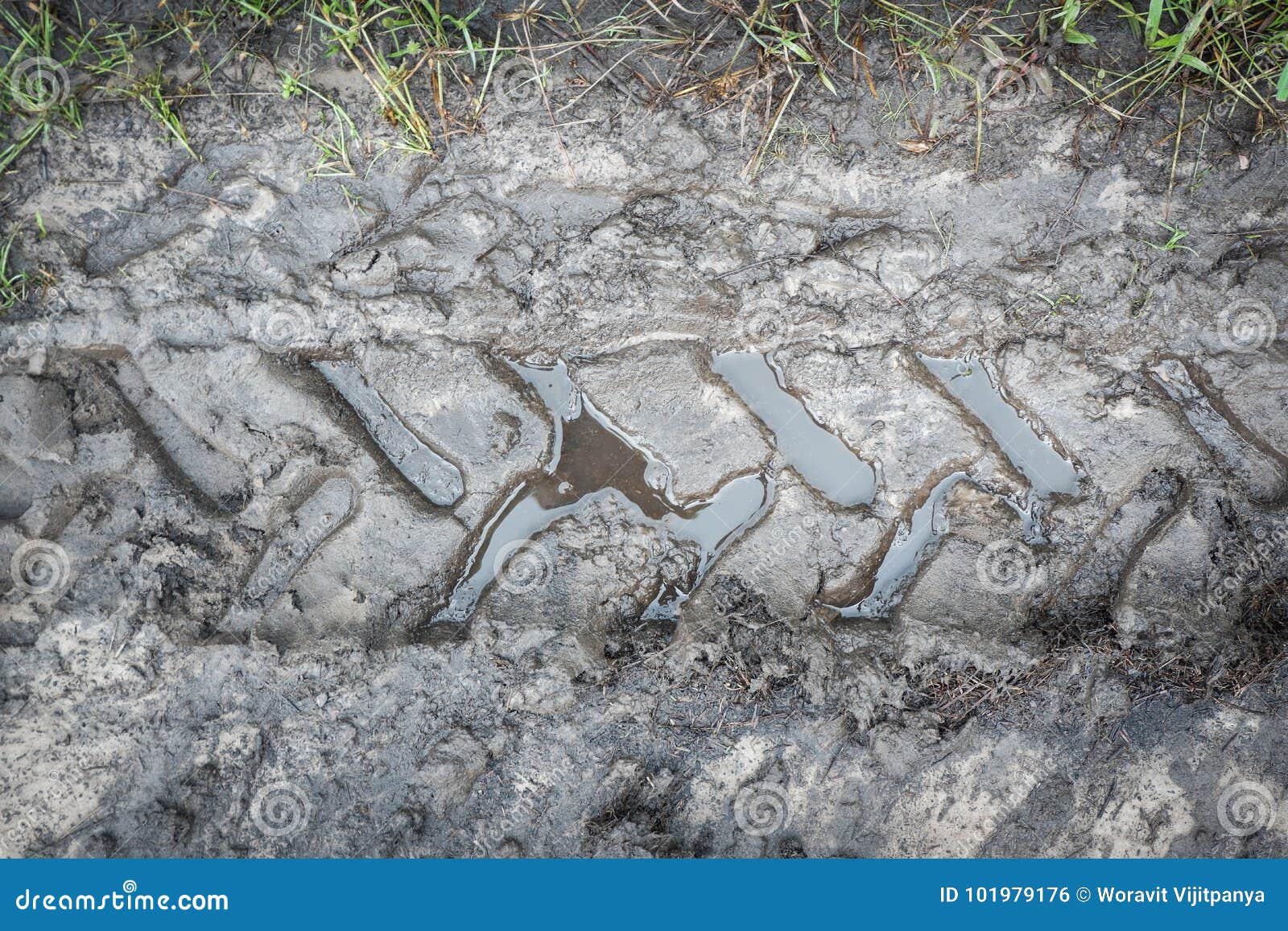 Pistas De La Rueda Del Tractor Foto de archivo - Imagen de seco, polvo ...