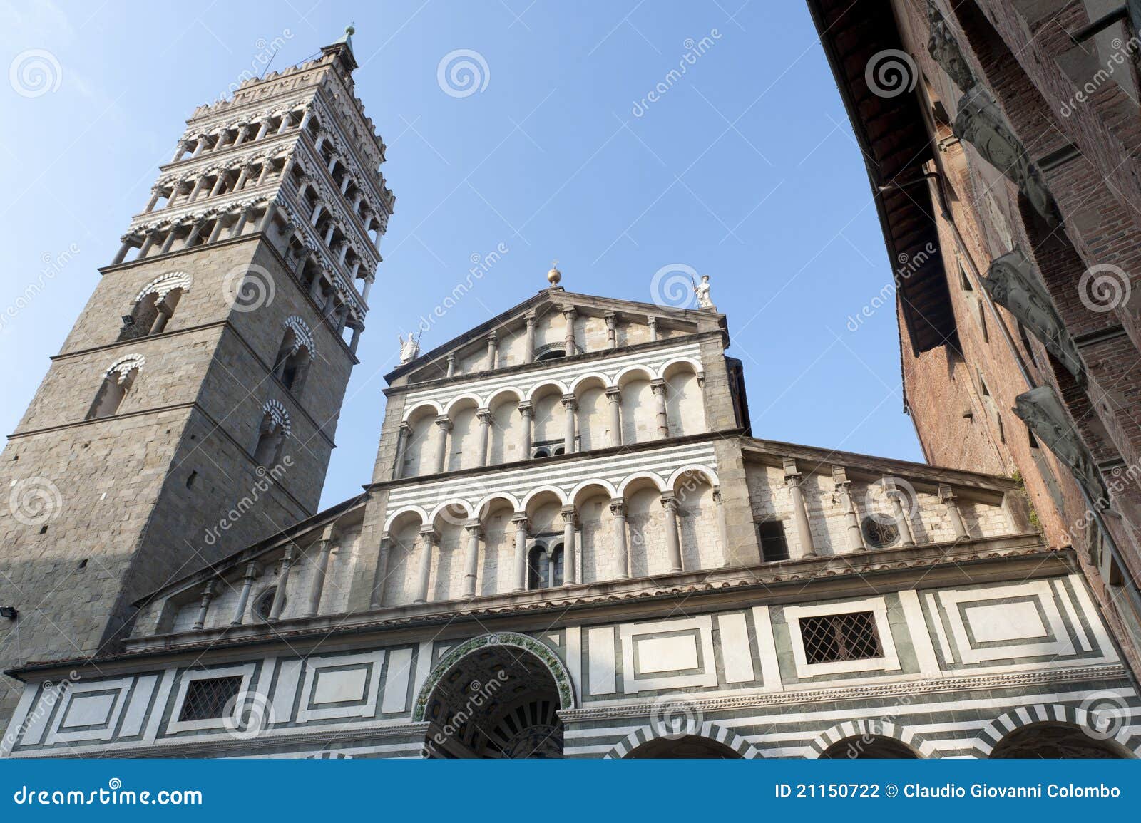 Pistoia (Tuscany), Cathedral Facade Stock Photo - Image of historic ...