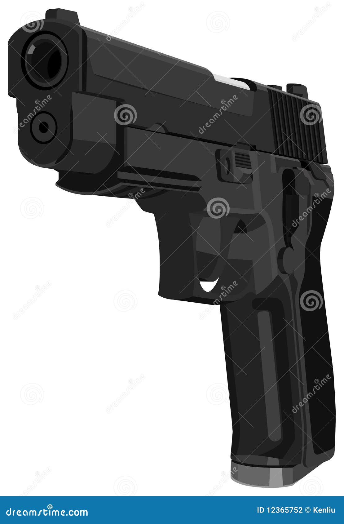 Pistol vektor illustrationer. Illustration av snut, ammunition - 12365752