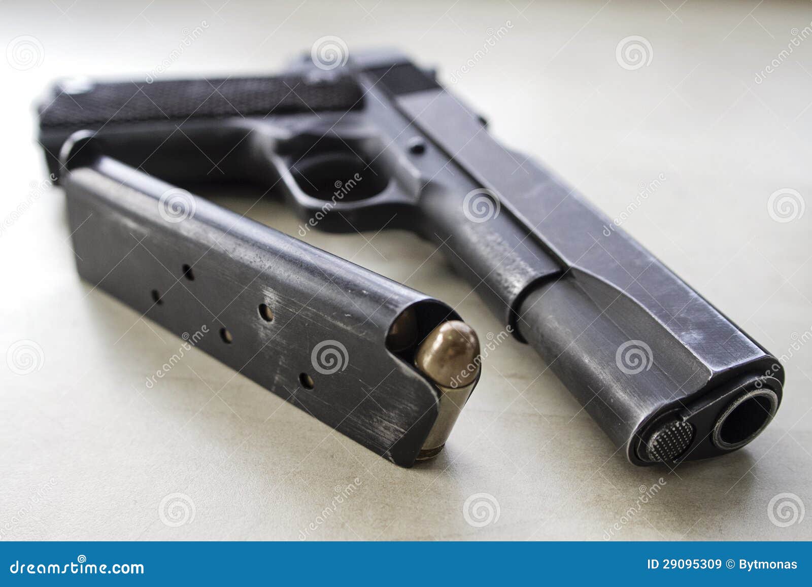 Pistol and bullets stock image. Image of colt, barrel - 29095309