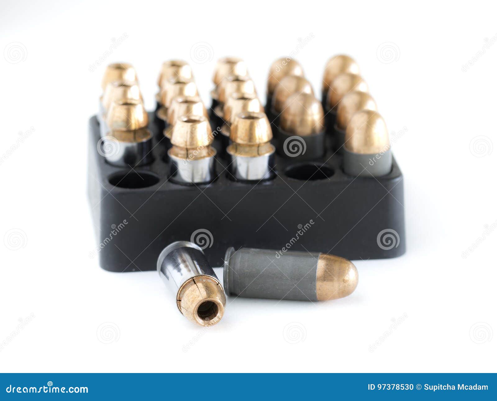 Pistol Bullets, Handgun And Handcuffs. Stock Photography ...