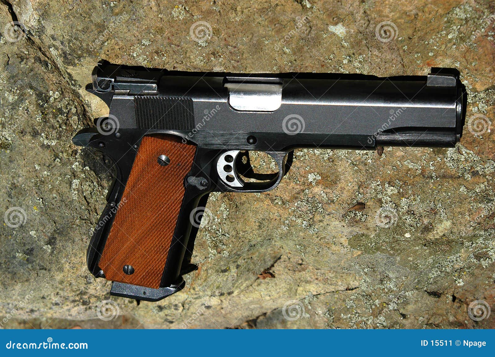 Pistol Cal. 45 stock image. Image of firearm, target, firearms - 15511