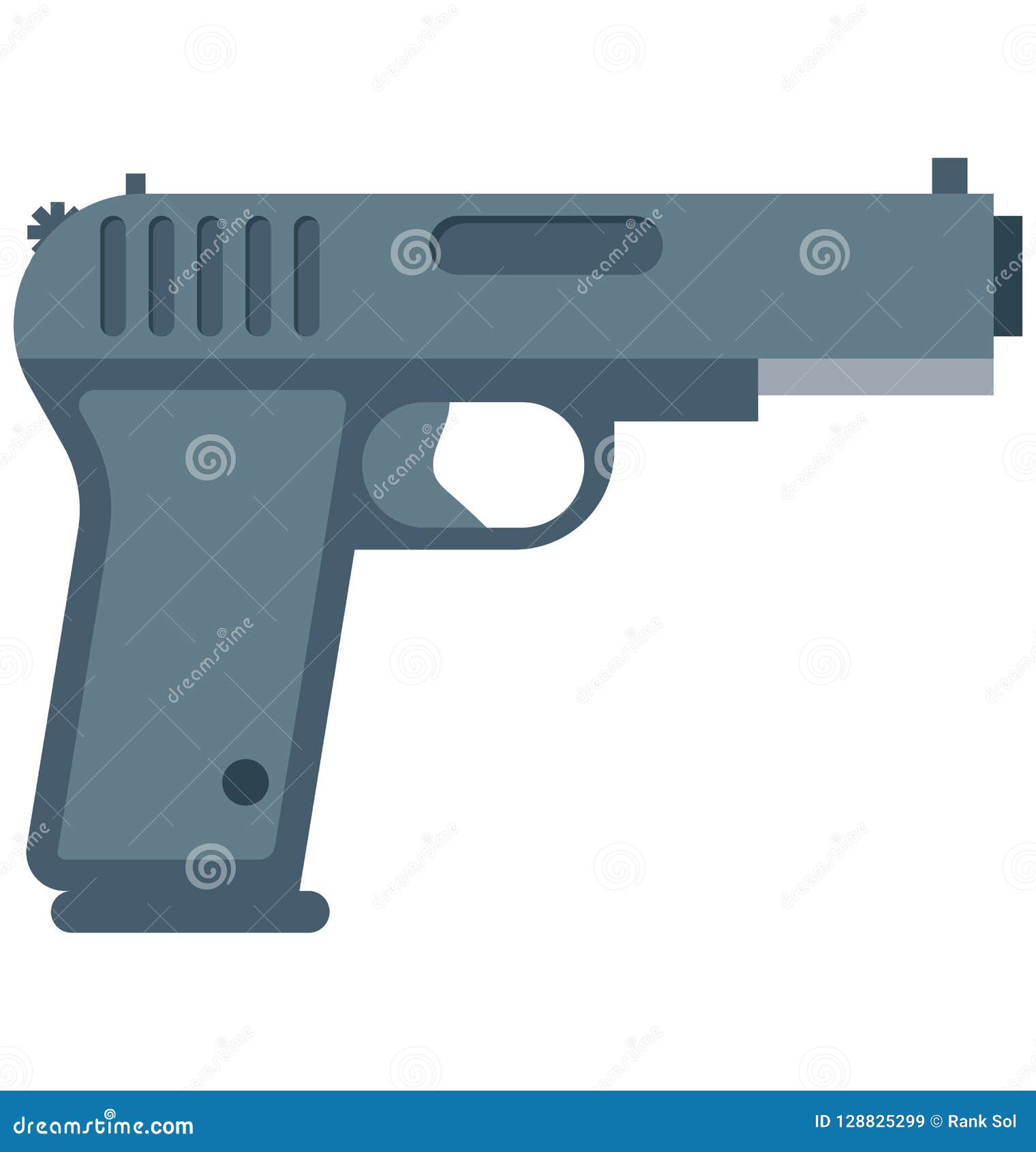 Two Color Glock Vector Icon From Army And War Concept. Isolated Blue ...