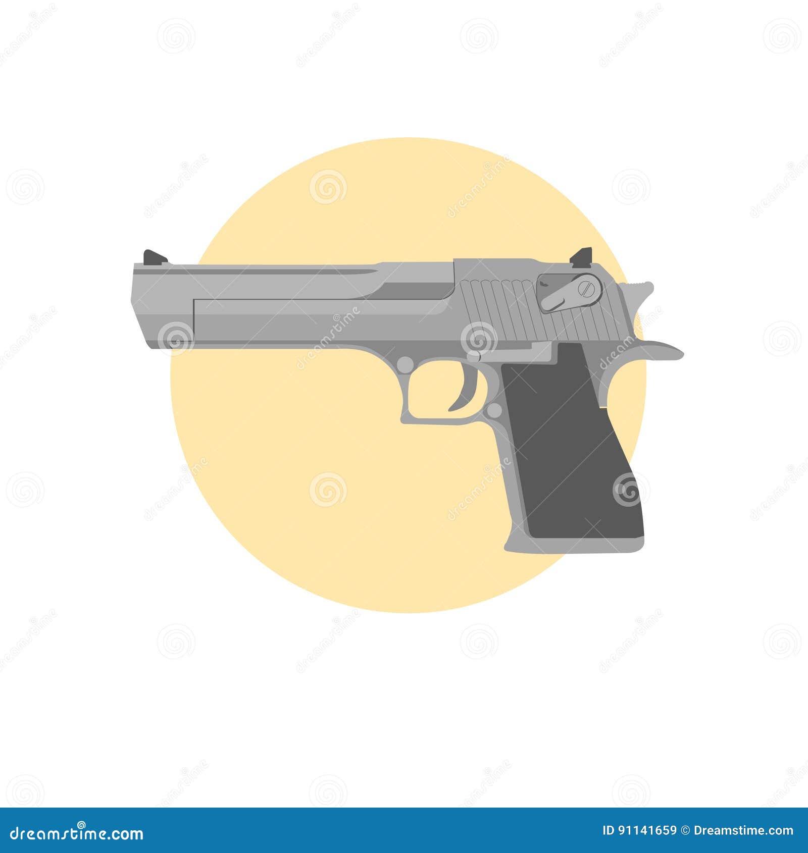 Pistol Desert Eagle stock vector. Illustration of weapon - 91141659