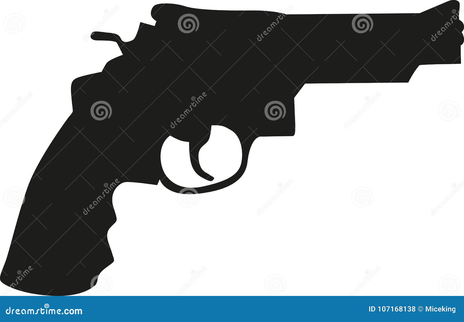 Pistol gun vector stock vector. Illustration of revolver - 107168138