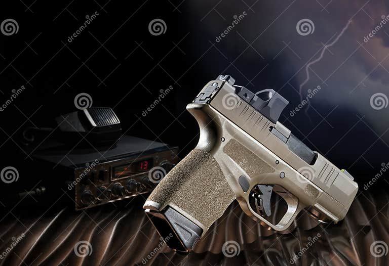Pistol and Ham Radio with Lightning Storm Behind Stock Image - Image of ... Pistol and Ham Radio with Lightning Storm Behind Stock Image - Image of ...