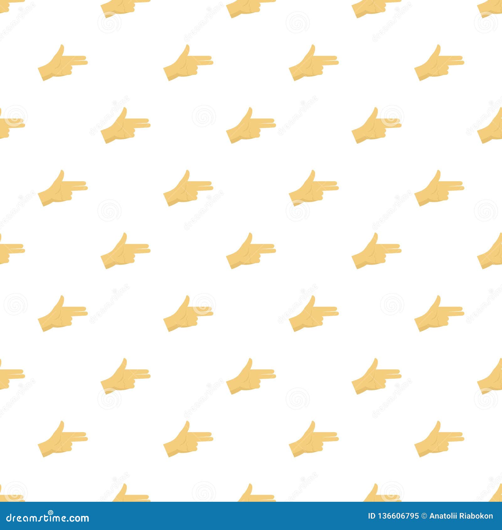 Pistol Hand Sign Pattern Seamless Vector Stock Vector - Illustration of ...