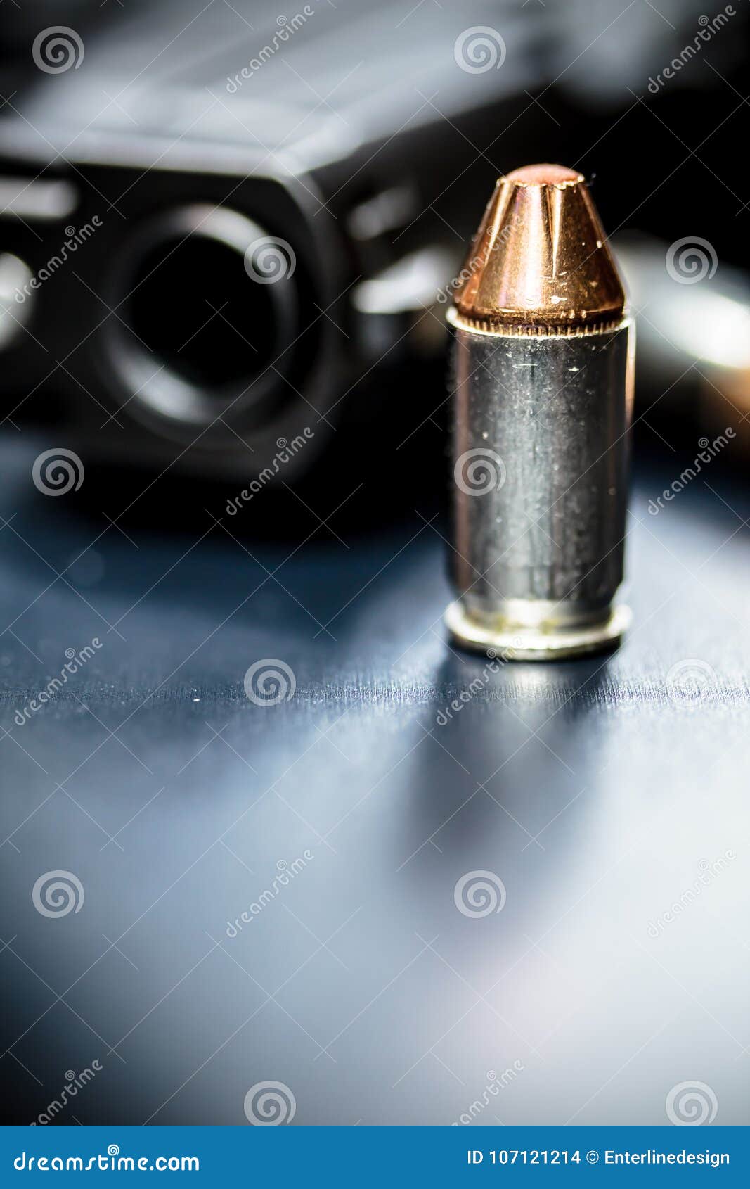 Pistol Handgun and Bullets stock photo. Image of bullet - 107121214