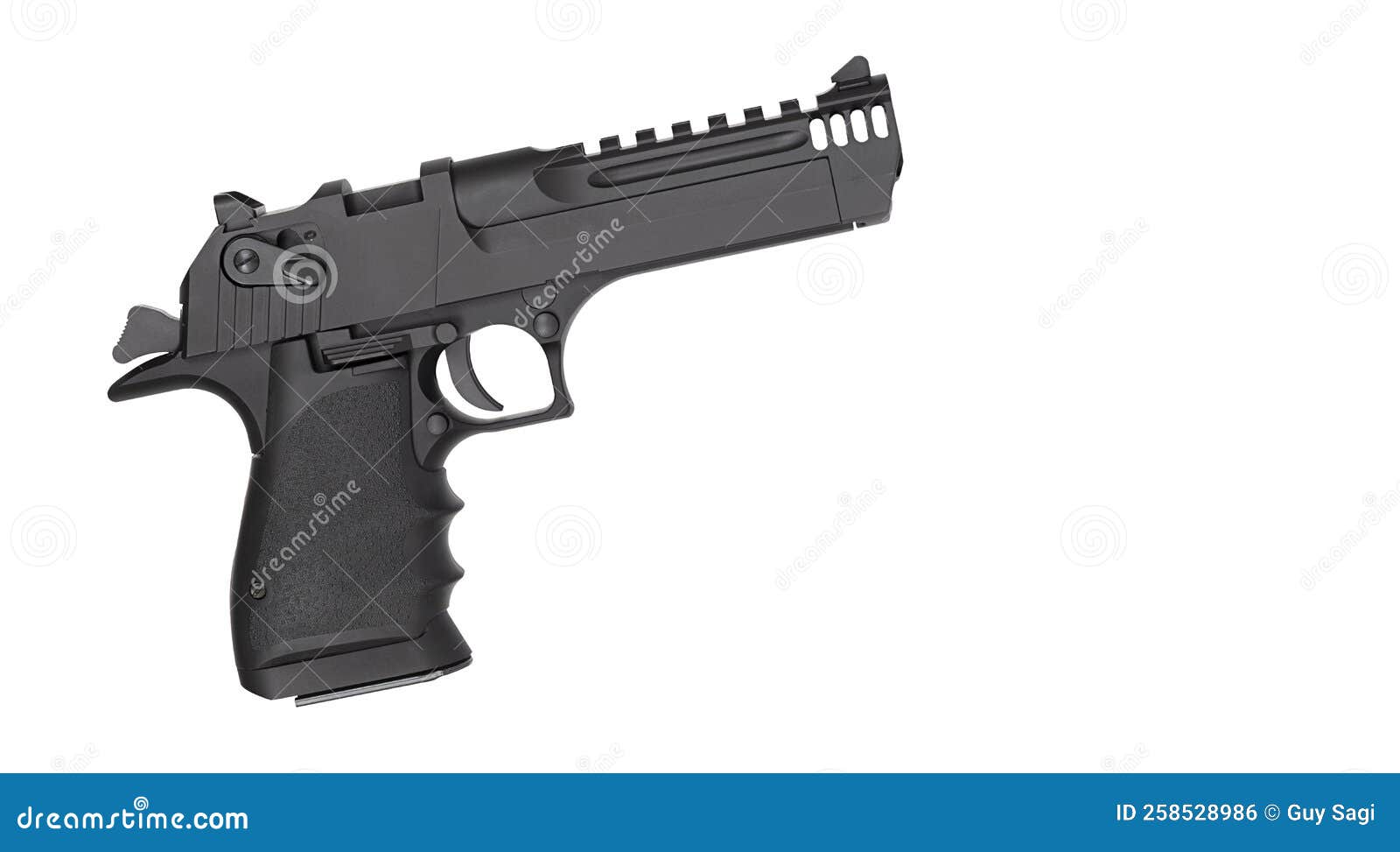 Handgun on a White Background with Copy Space Stock Photo - Image of ...