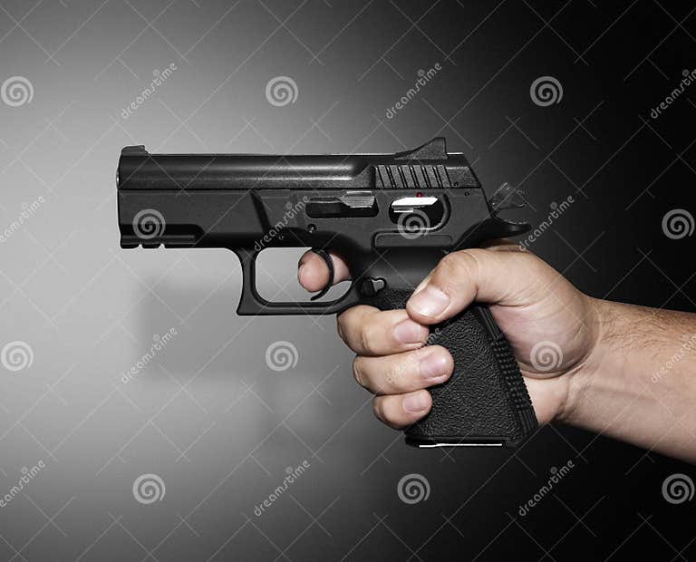 Pistol pointing stock photo. Image of hand, background - 16600508