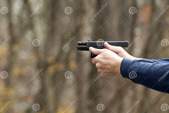 Pistol, Slide Back stock image. Image of handgun, firepower - 3680307