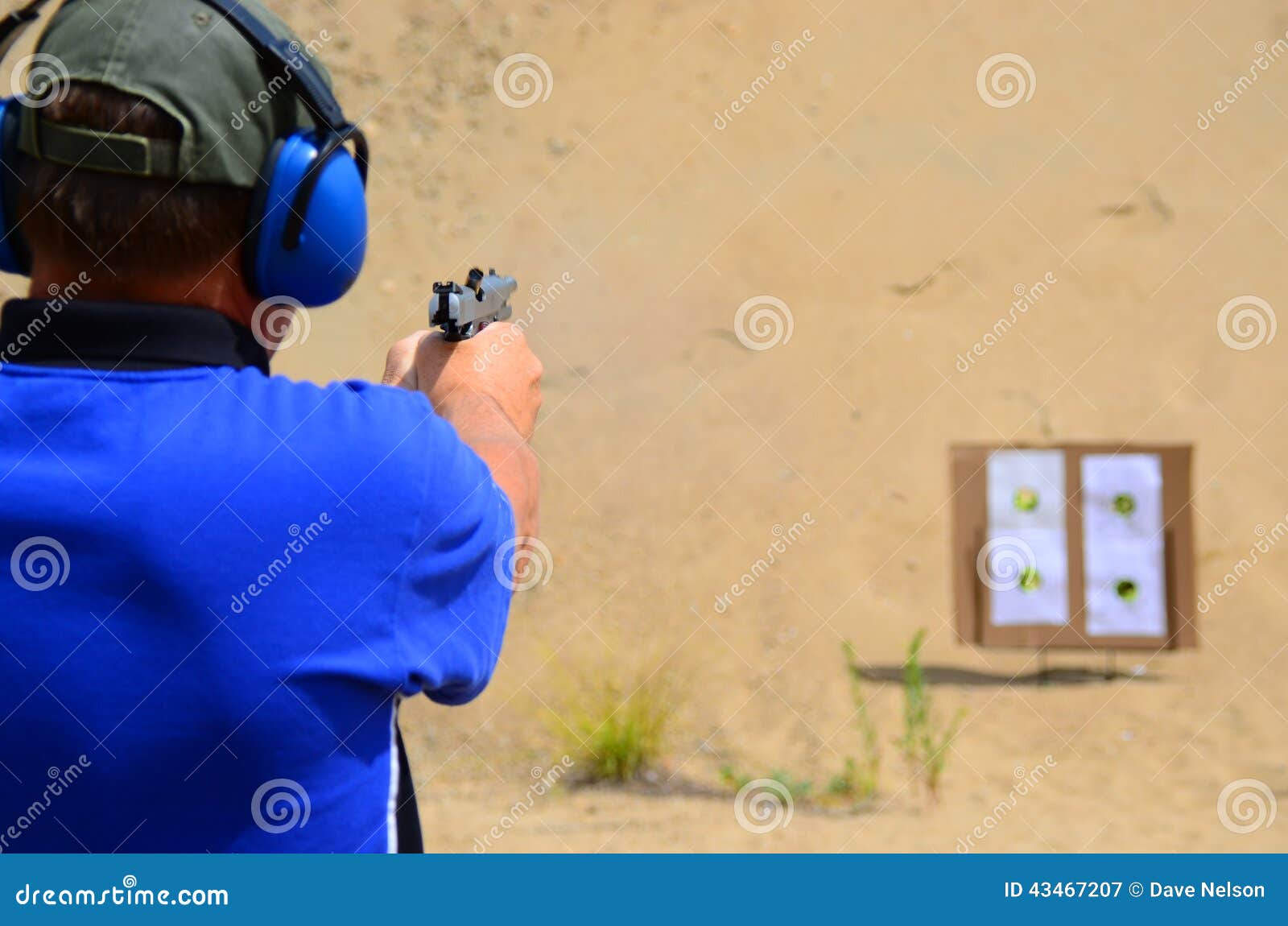 Pistol Target Practice with 45 Auto Stock Image - Image of practice ...