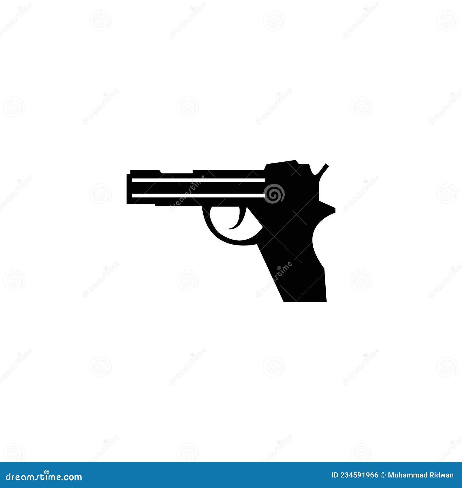 Pistol vector design logo stock vector. Illustration of bang - 234591966