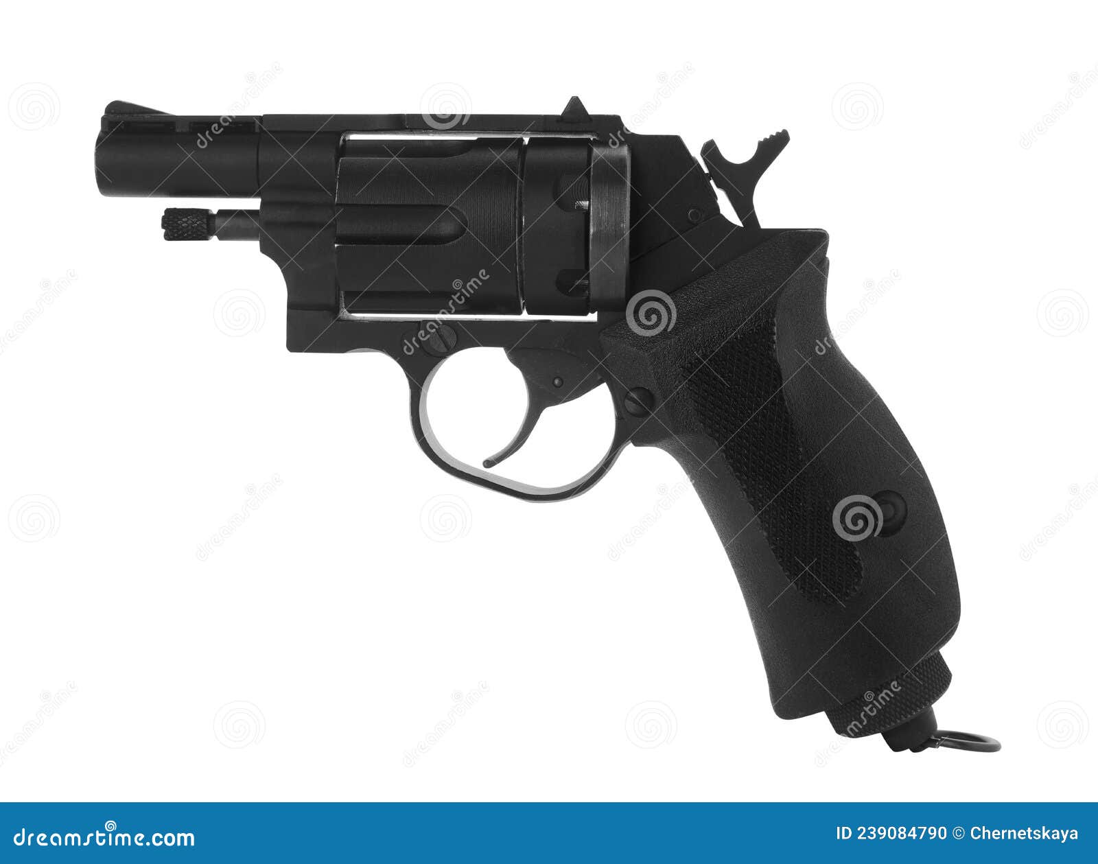 Pistola Negra Aislada En Blanco. Arma Moderna Foto de archivo - Imagen ...