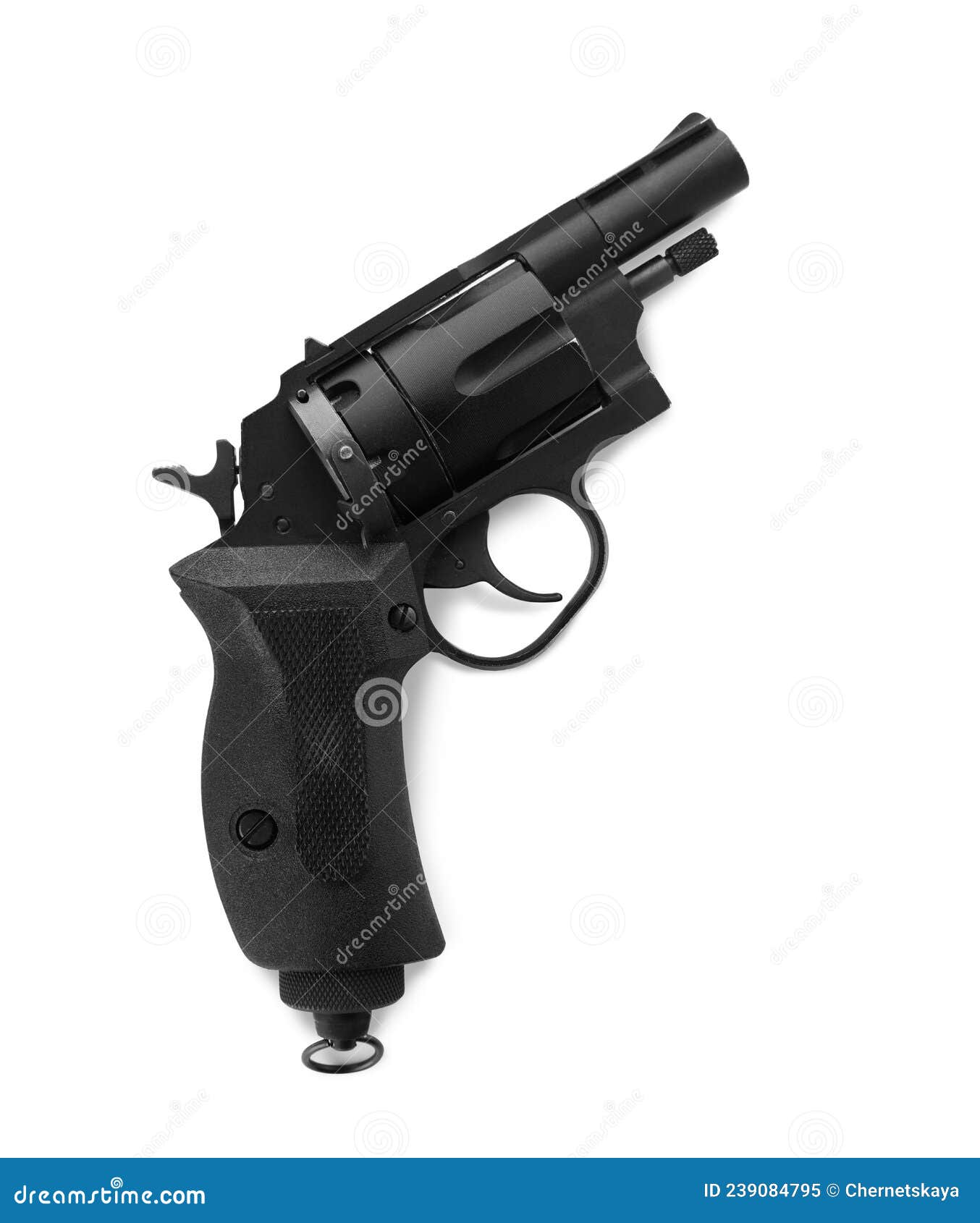 Pistola Negra Aislada En Blanco. Arma Moderna Imagen de archivo ...