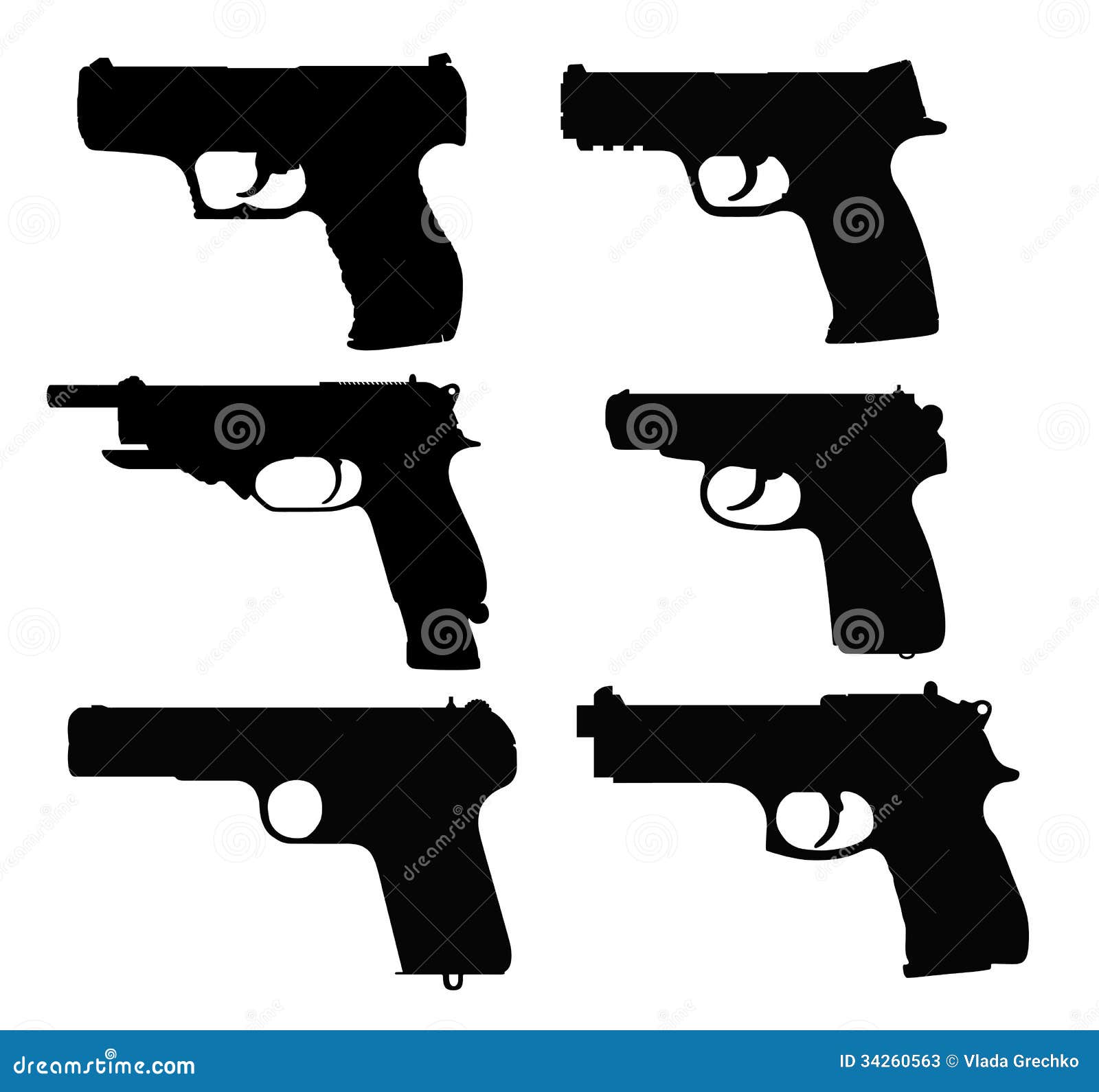 Pistolen vektor abbildung. Illustration von puder, pistole - 34260563