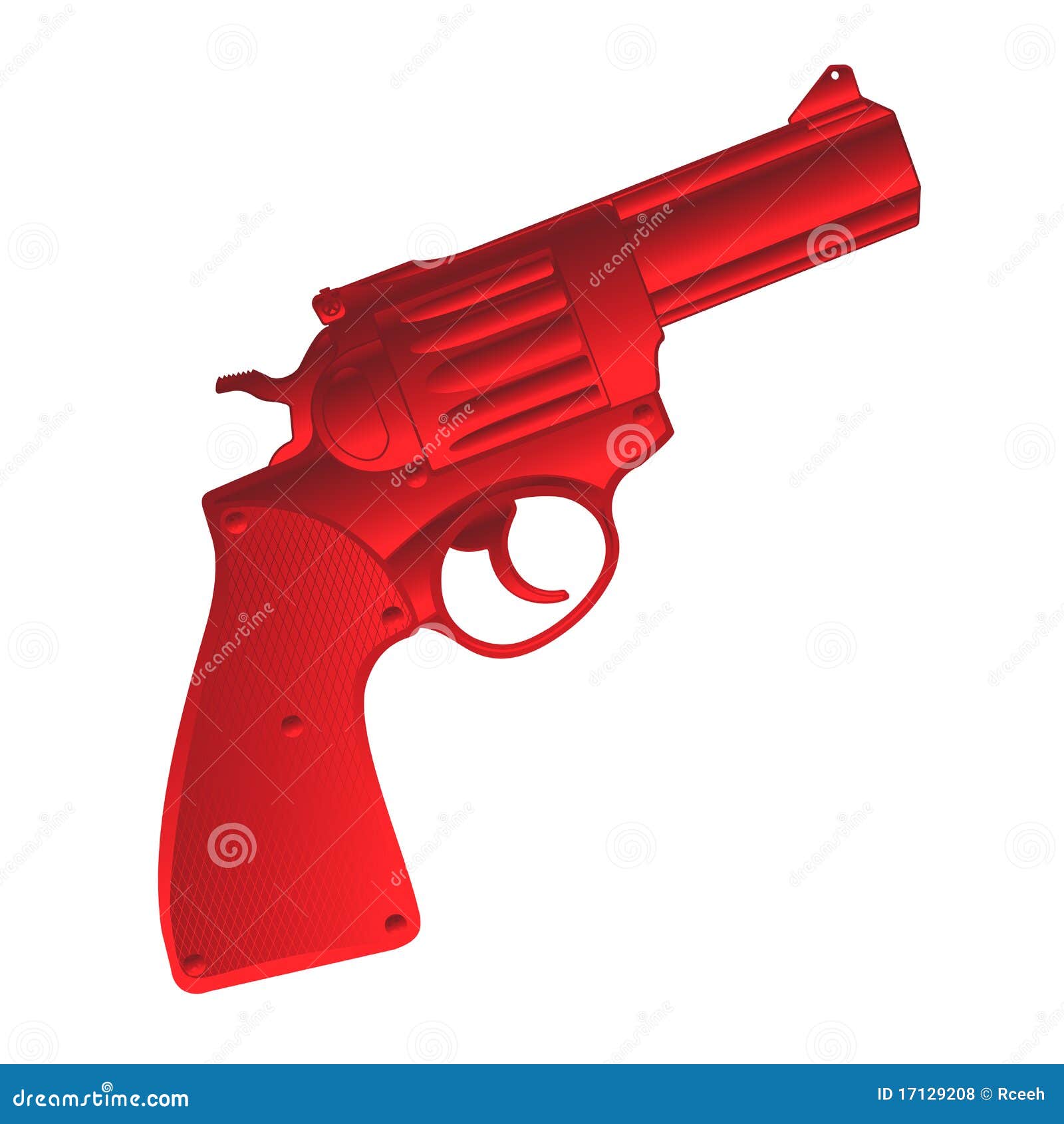 Pistolet rouge illustration de vecteur. Illustration du terreur - 17129208