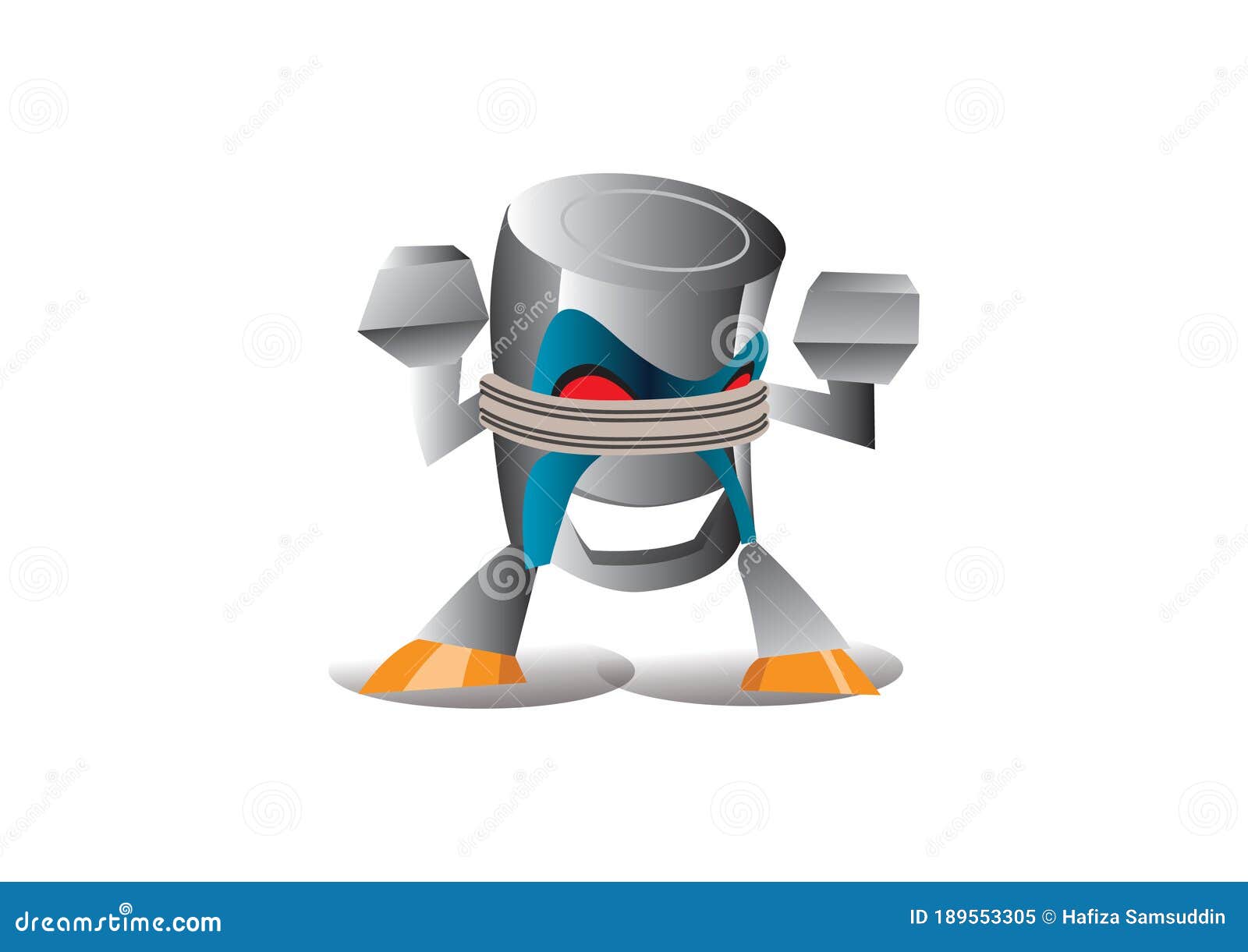 Piston in Anger. Vector Illustration Decorative Design Stock Vector ...