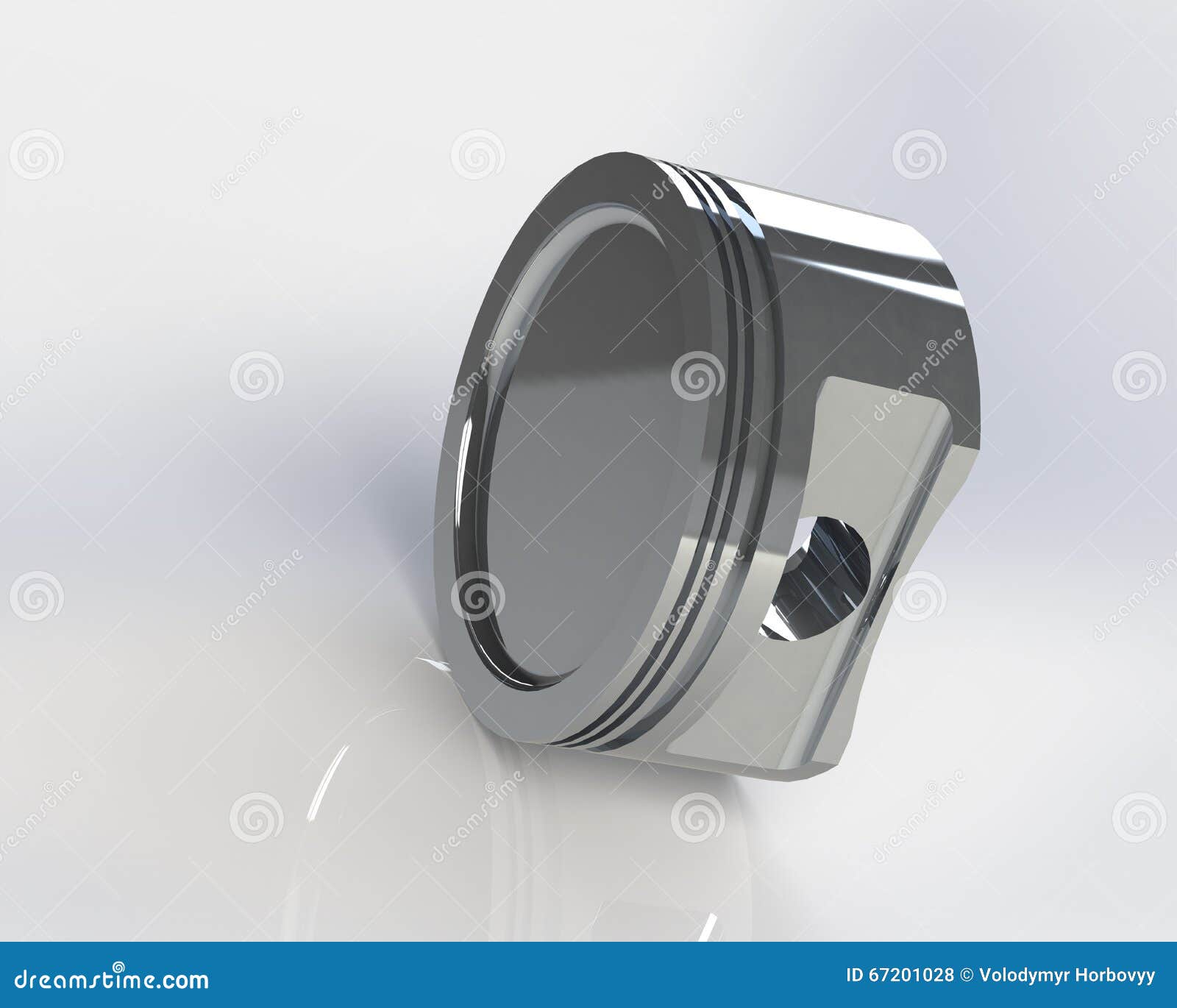 Piston 3D render stock illustration. Illustration of piston - 67201028