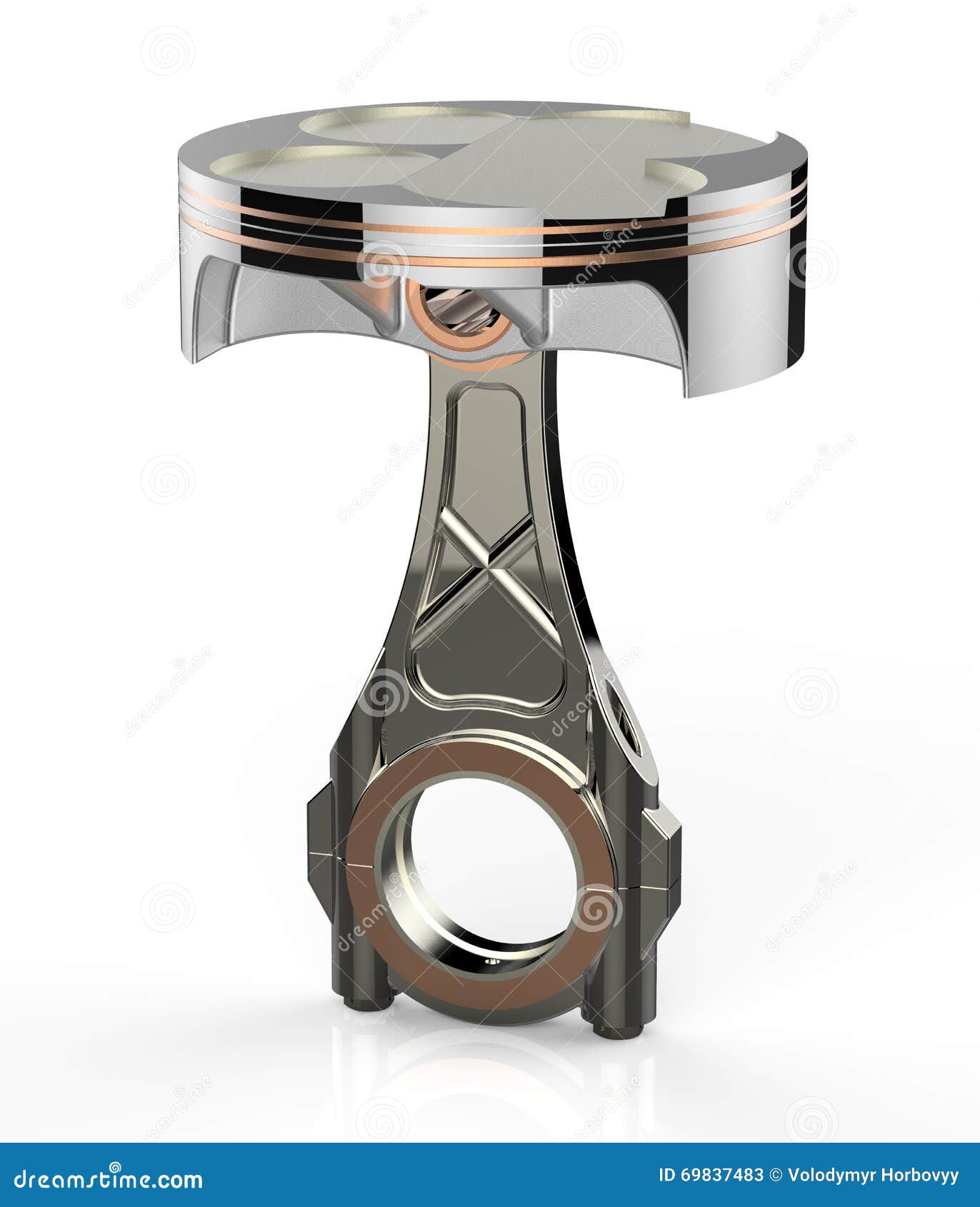 Piston 3D render stock illustration. Illustration of automobile - 69837483