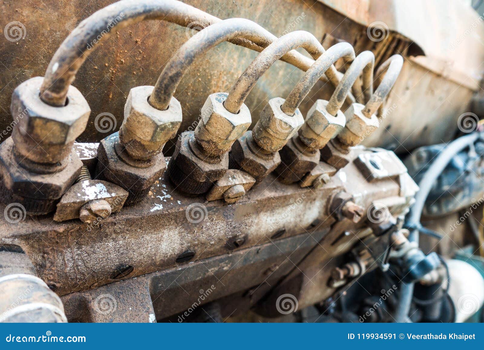 Piston of Diesel Engine Electric Generator Stock Image - Image of drive ...