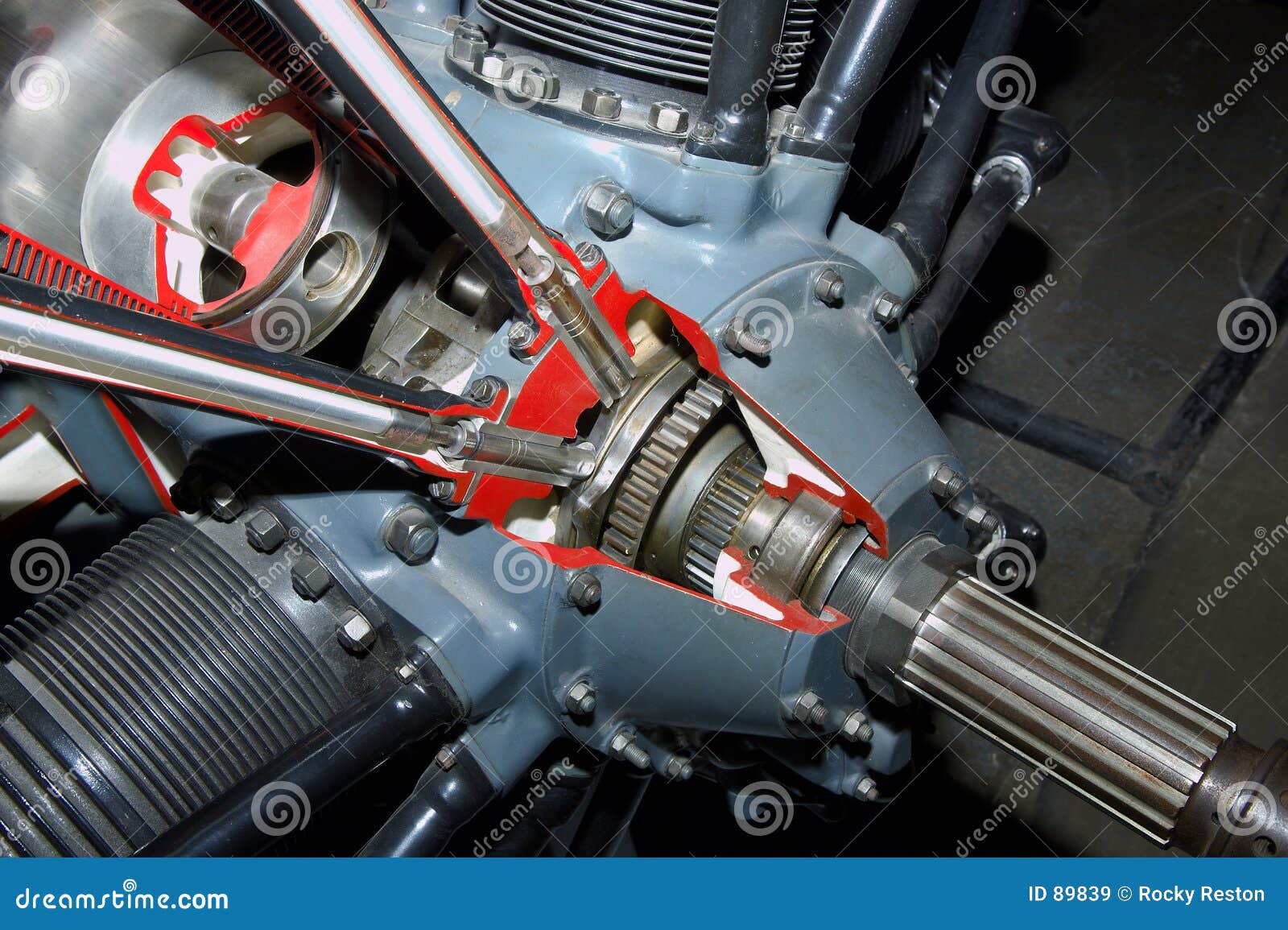 Piston Engine Detail stock image. Image of internal, propeller - 89839