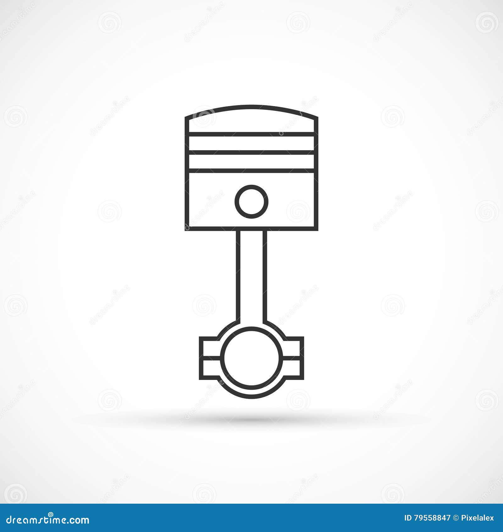 Piston engine outline icon stock vector. Illustration of icon - 79558847
