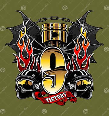 Piston between Fire and Helmet Stock Vector - Illustration of piston ...