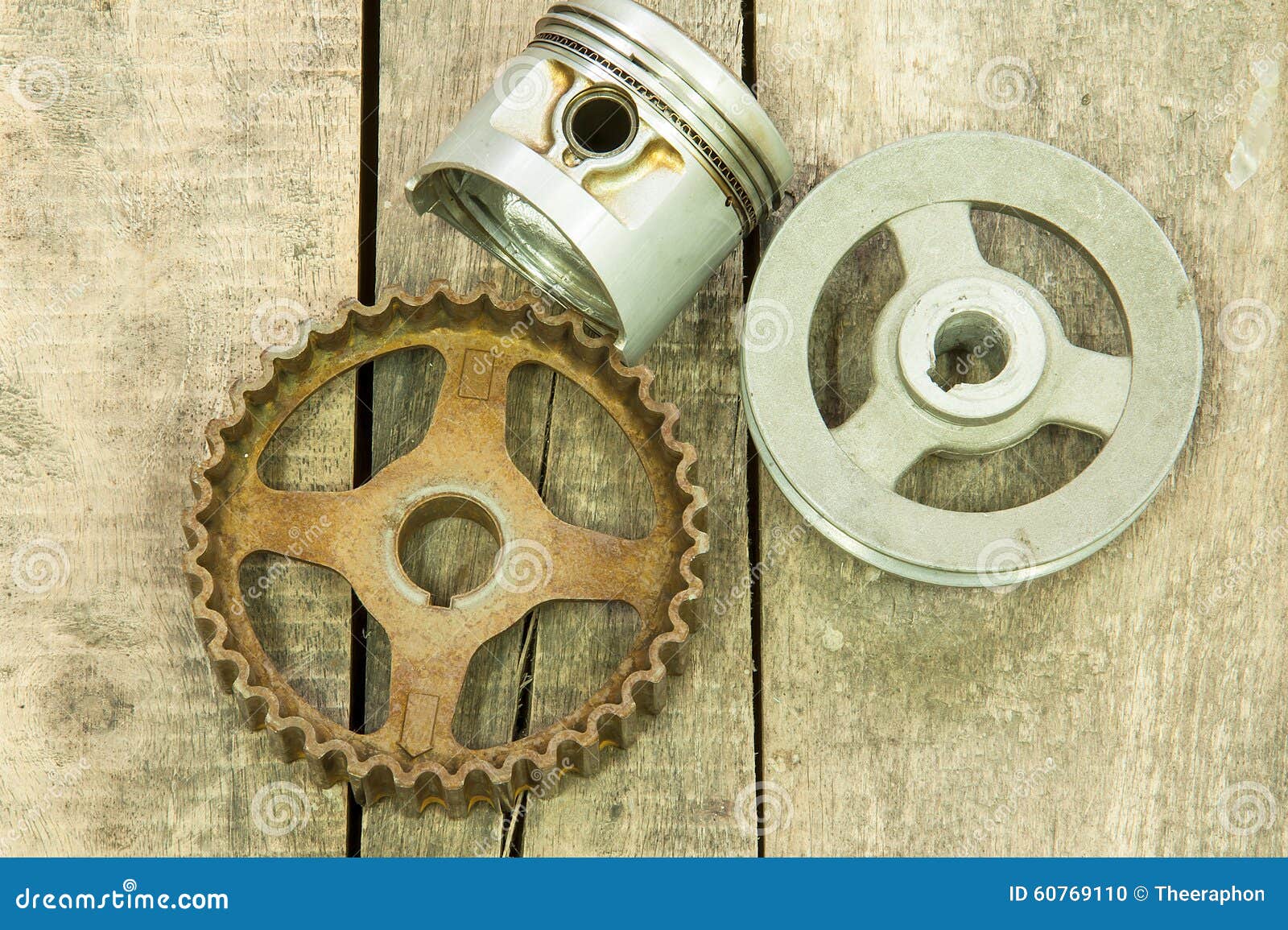 Piston, gear, pulley stock photo. Image of cylinder, engine - 60769110