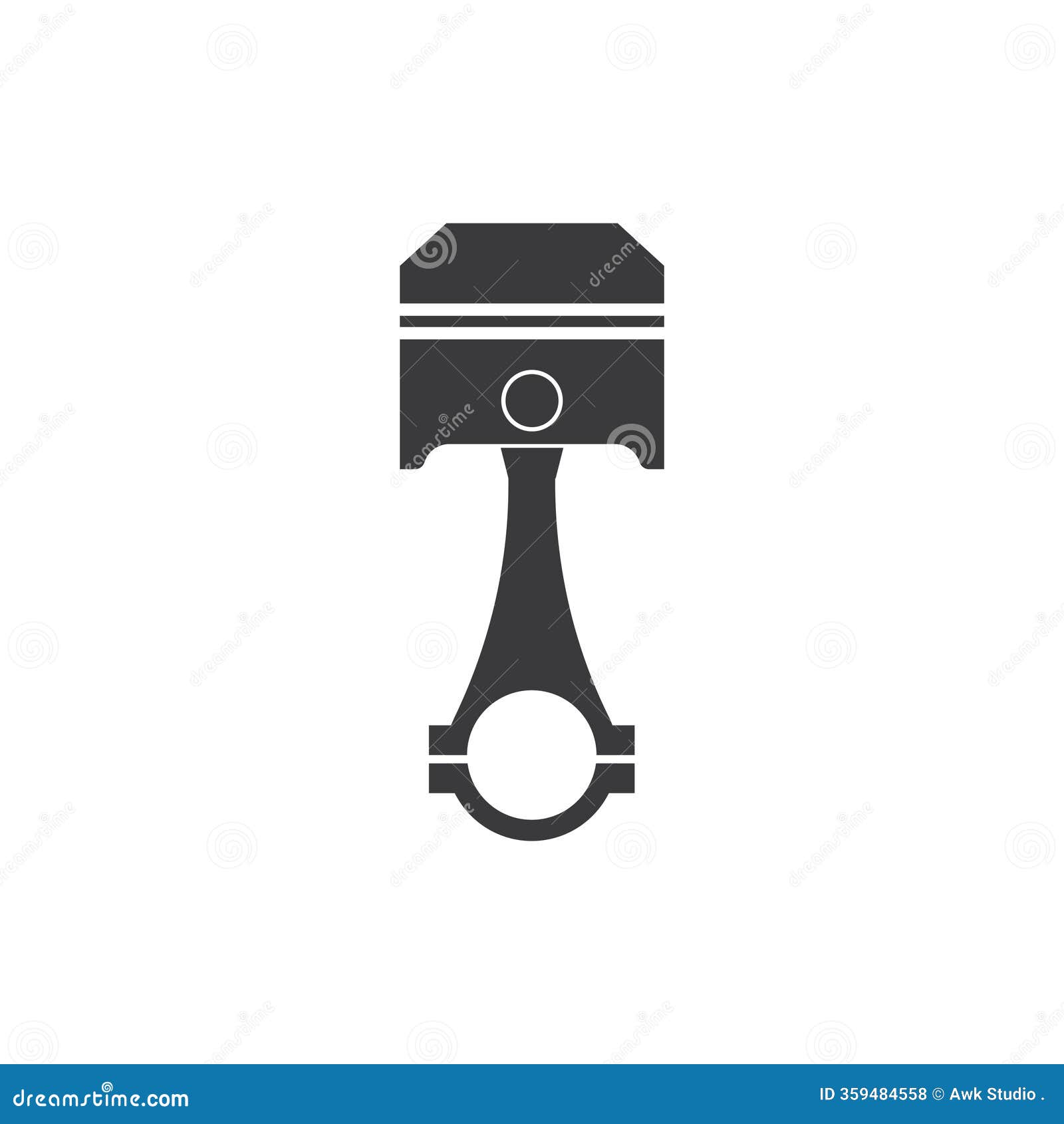 Piston icon flat design stock vector. Illustration of logo - 359484558