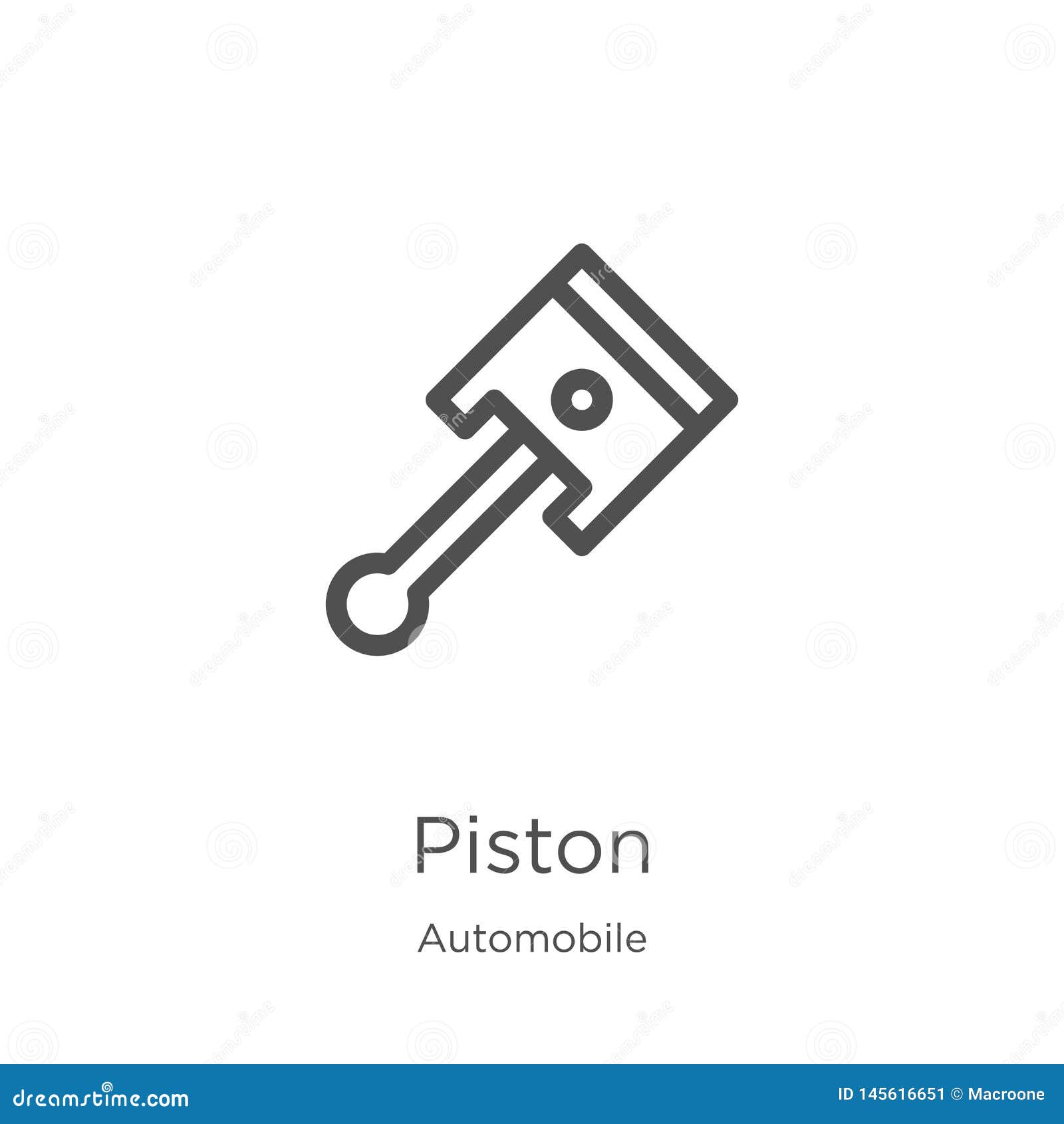 Piston Outline Icon. Elements Of Car Repair Illustration Icon. Signs ...
