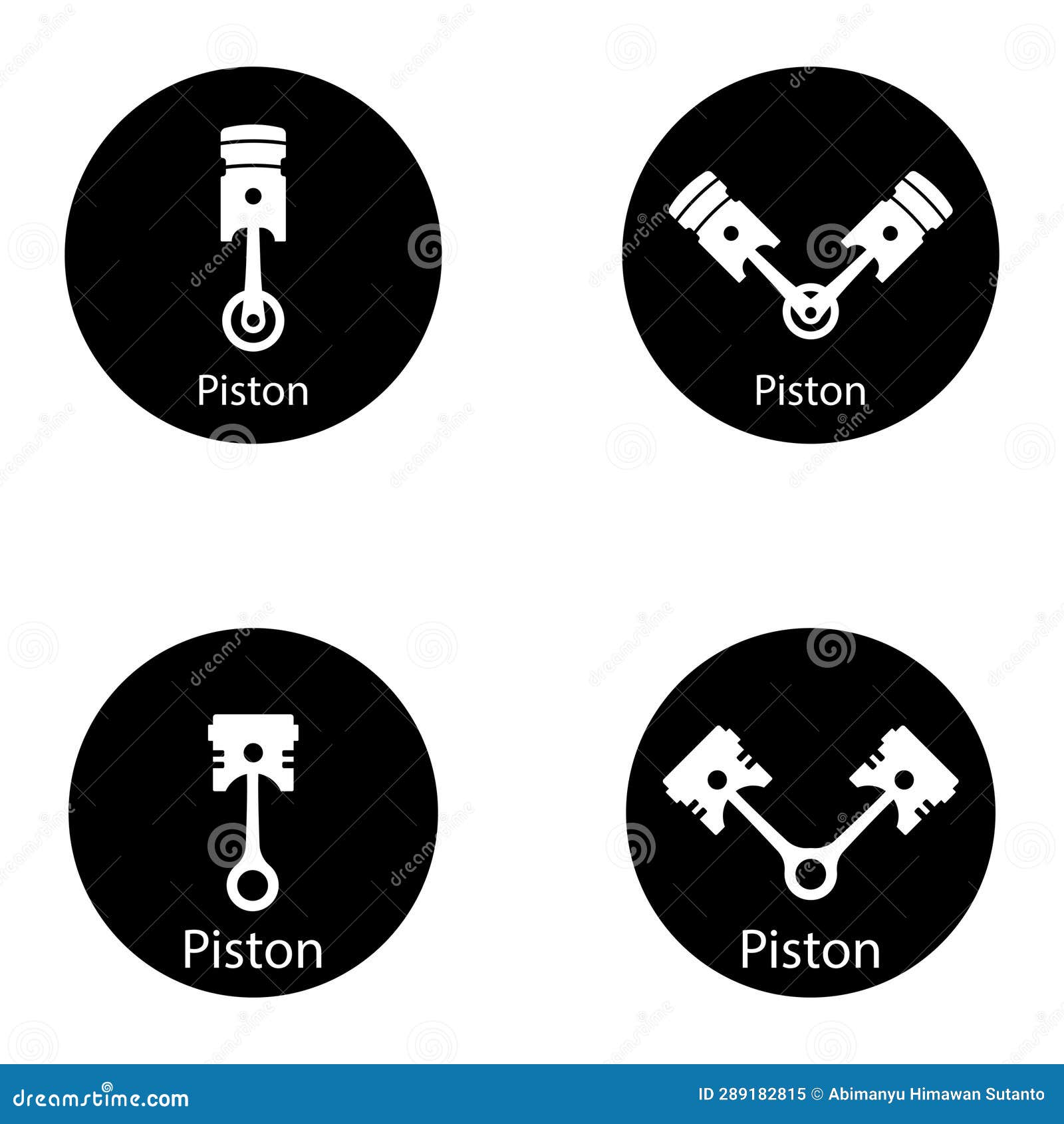 Piston icon vector stock vector. Illustration of vector - 289182815