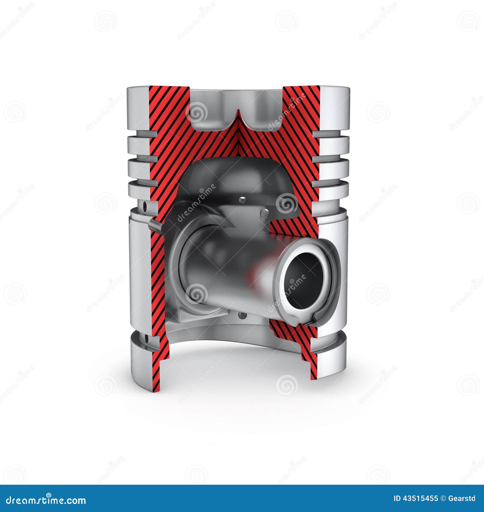 Piston Isolated on White Backgound Stock Illustration - Illustration of ...