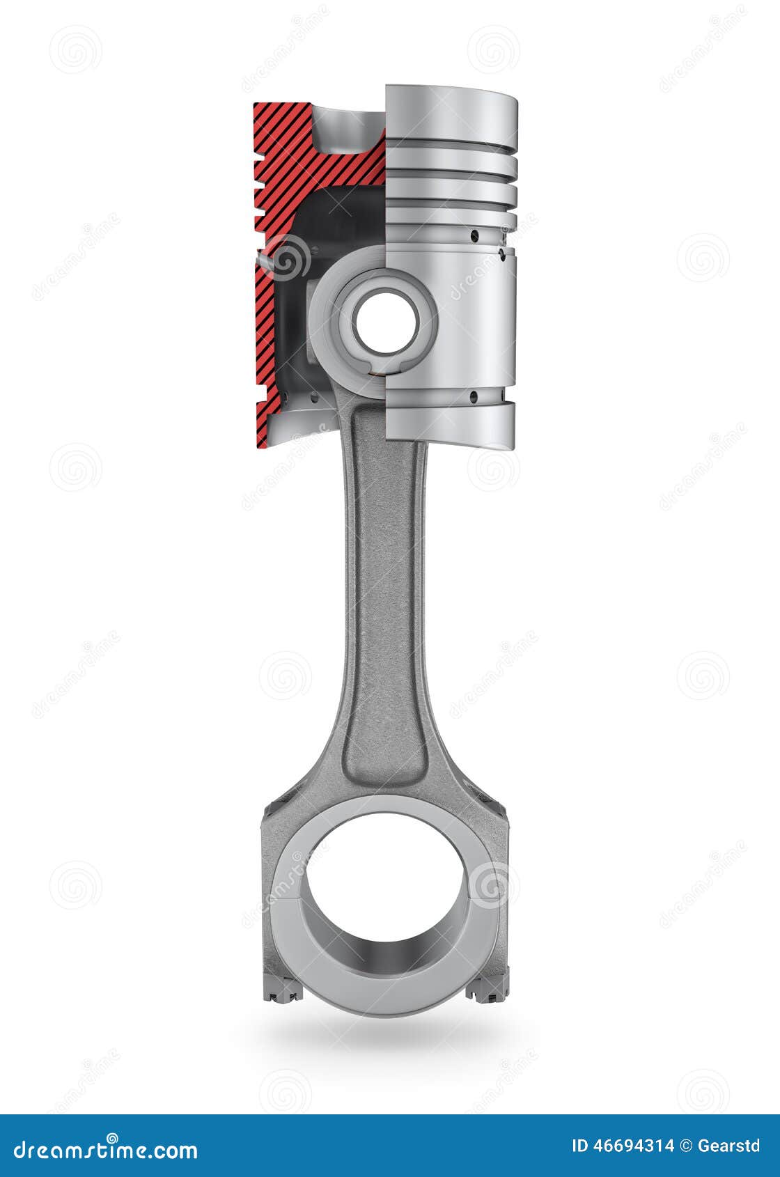 Piston Isolated on White Backgound Stock Illustration - Illustration of ...