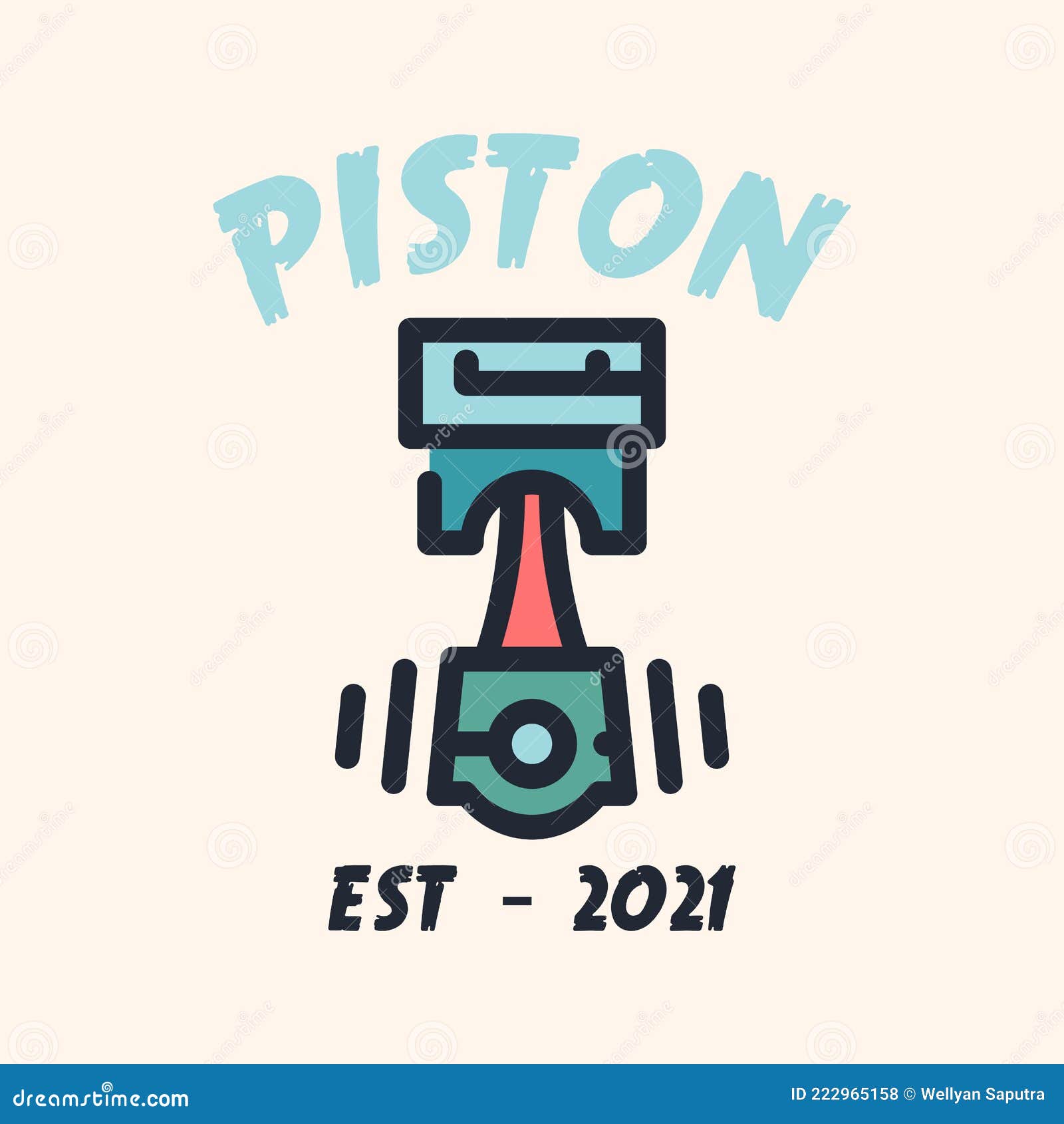 Piston Logo Icon Illustration, Automotive Theme Stock Vector ...