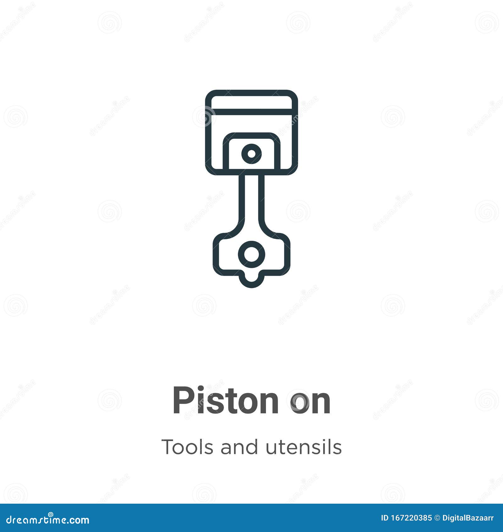 Piston Outline Icon. Elements Of Car Repair Illustration Icon. Signs ...
