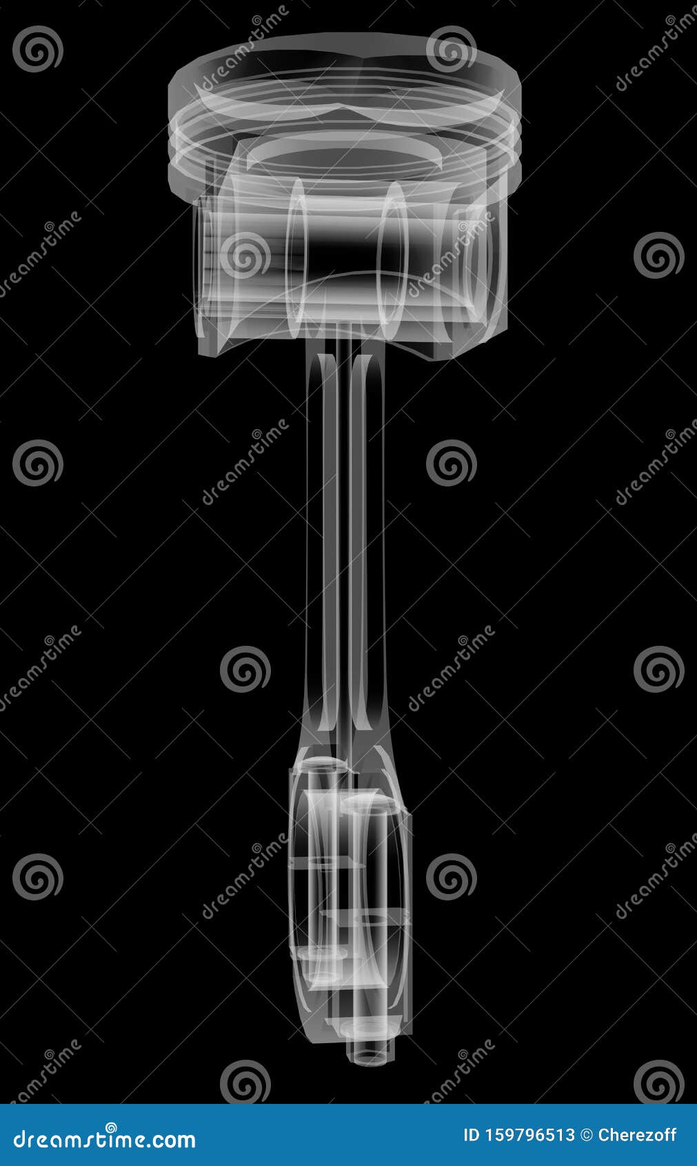 Piston X-Ray style stock illustration. Illustration of complexity ...