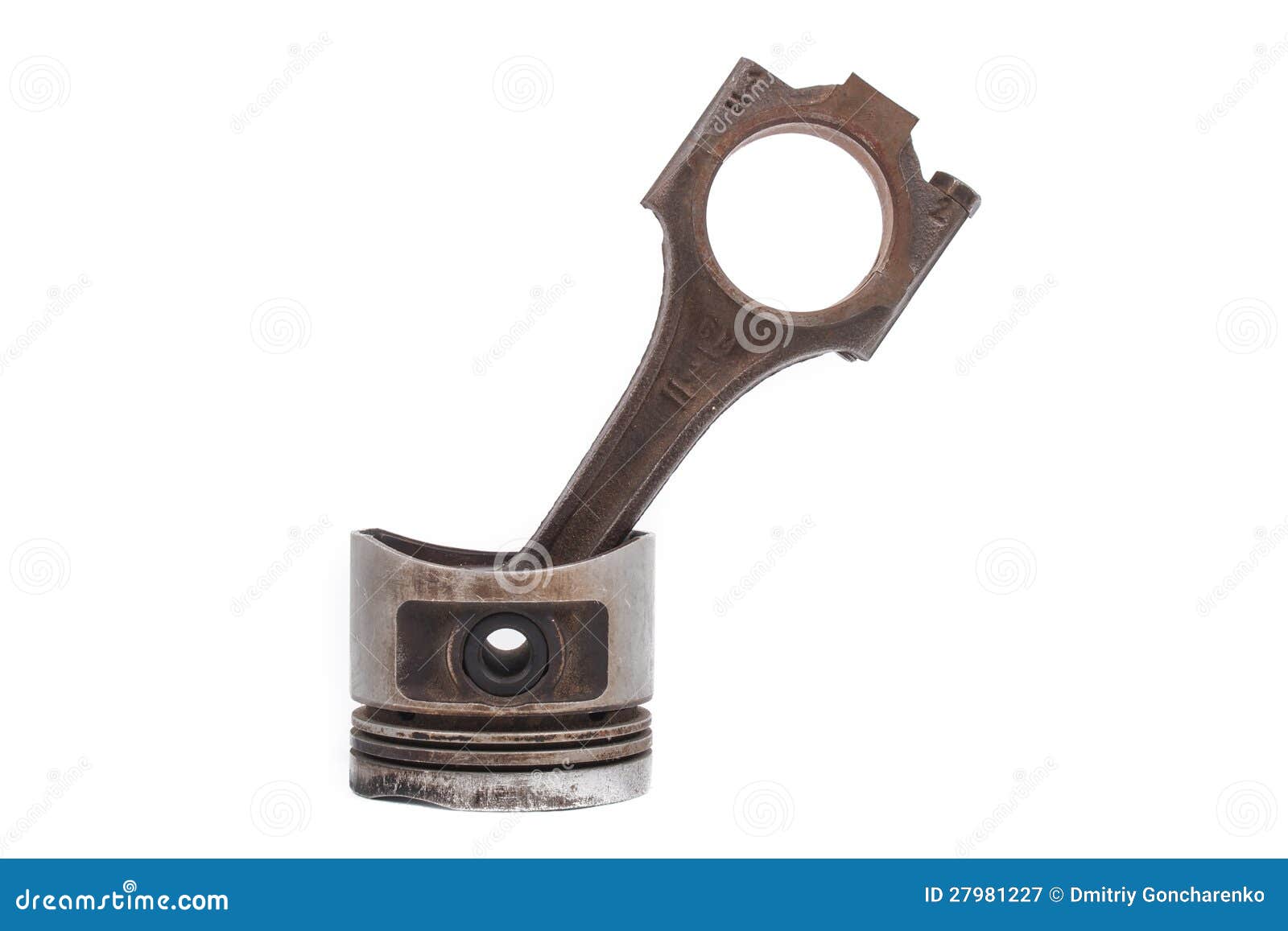 The piston with a rod stock image. Image of metallic - 27981227